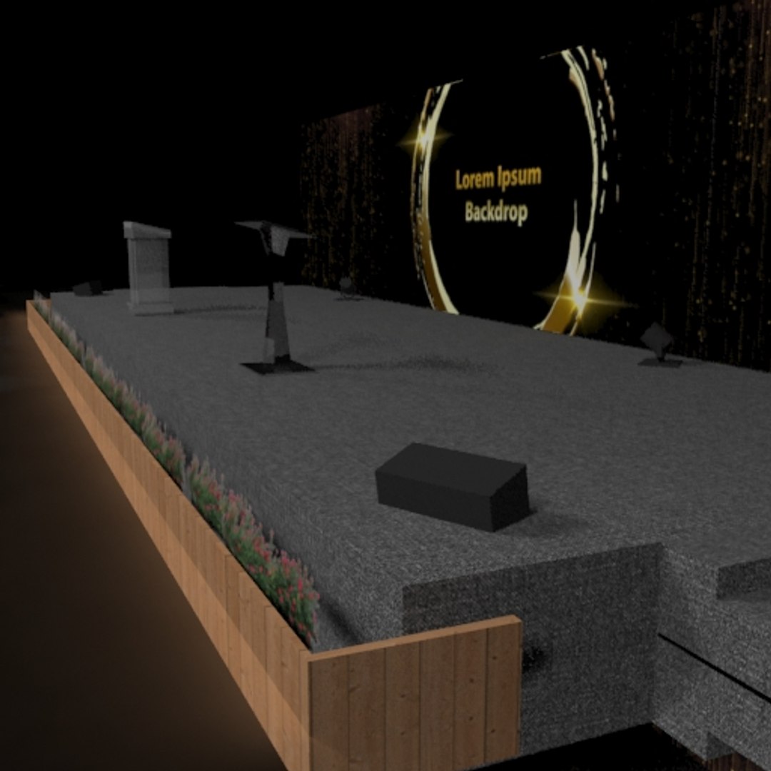 Stage Backdrop Rostrum Model - TurboSquid 1426860