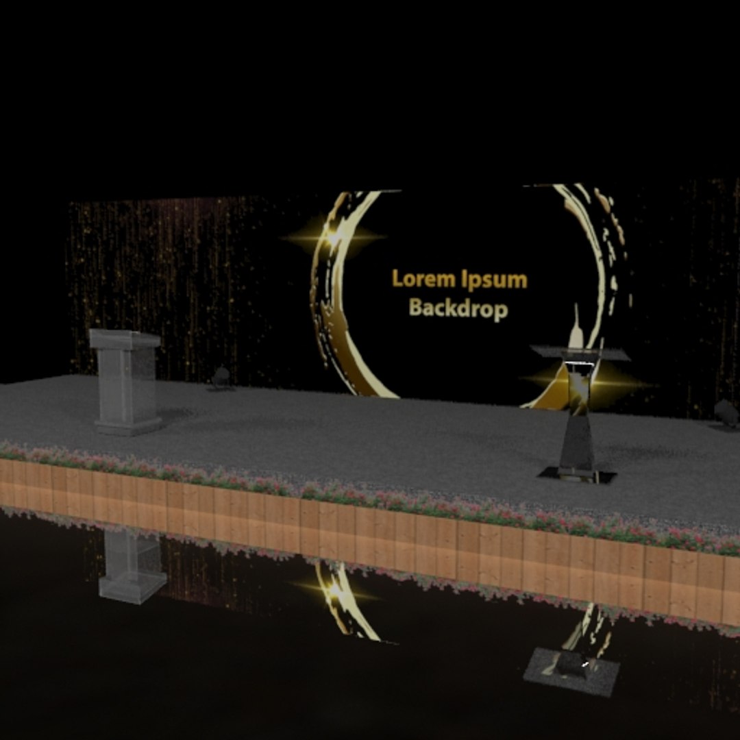 Stage Backdrop Rostrum Model - TurboSquid 1426860