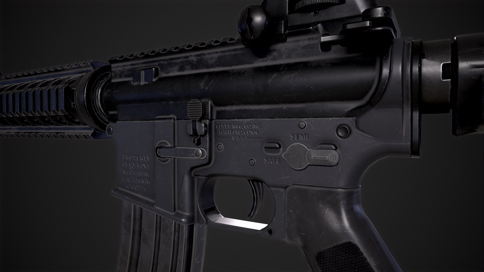 M4A1 AAA Gameready Model - TurboSquid 1817117