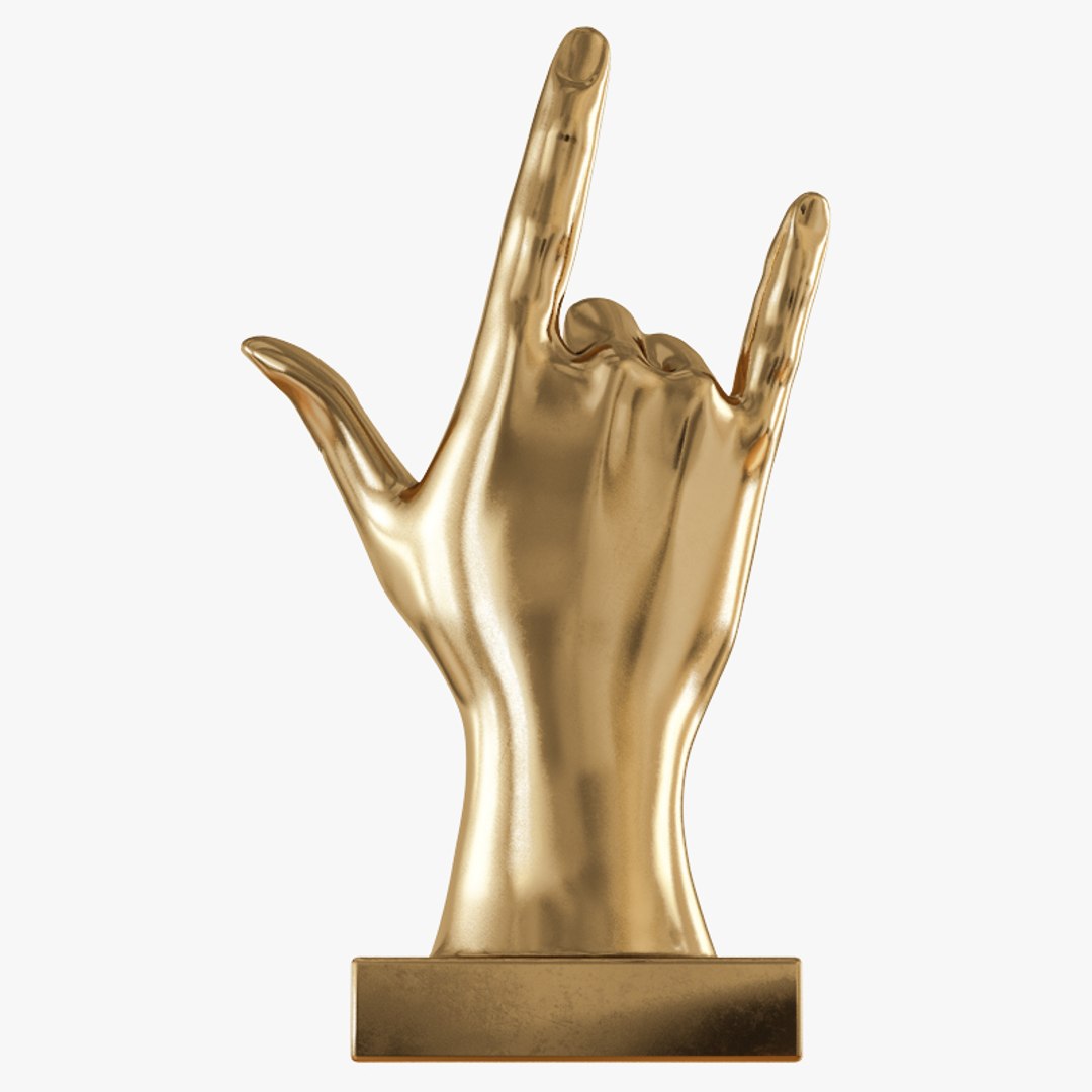 3D figurine hand rock table model - TurboSquid 1357490