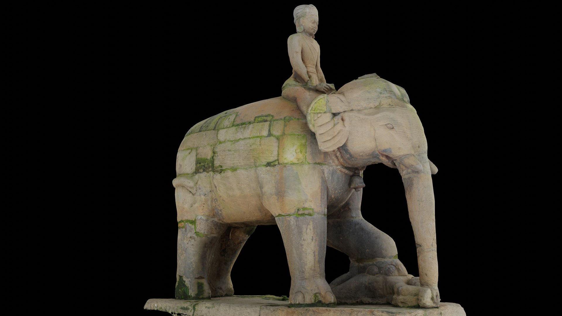 3D Ancient mounted elephant with 3 LOD - Nepal Heritage - TurboSquid ...
