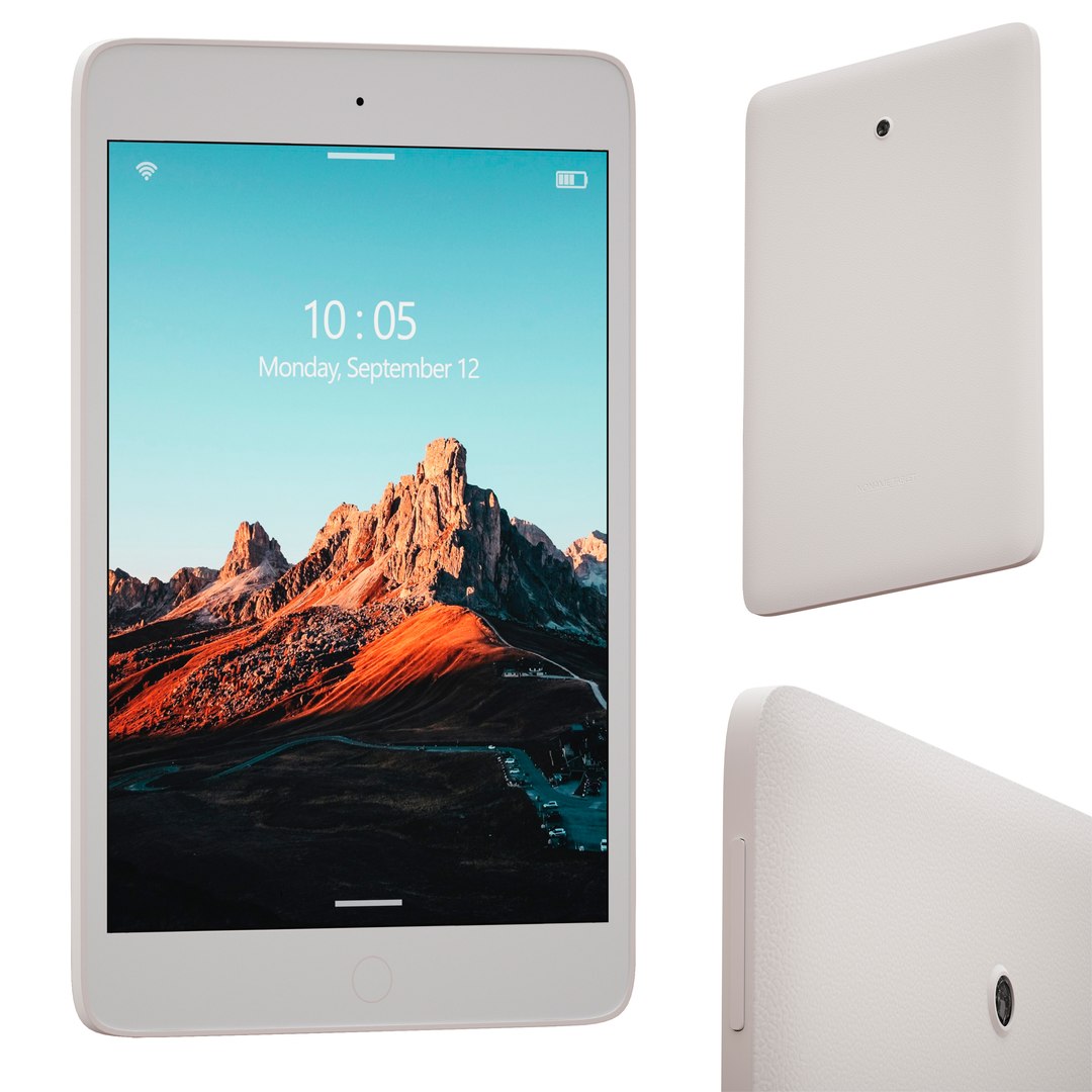 3D white tablet noname - TurboSquid 2023998