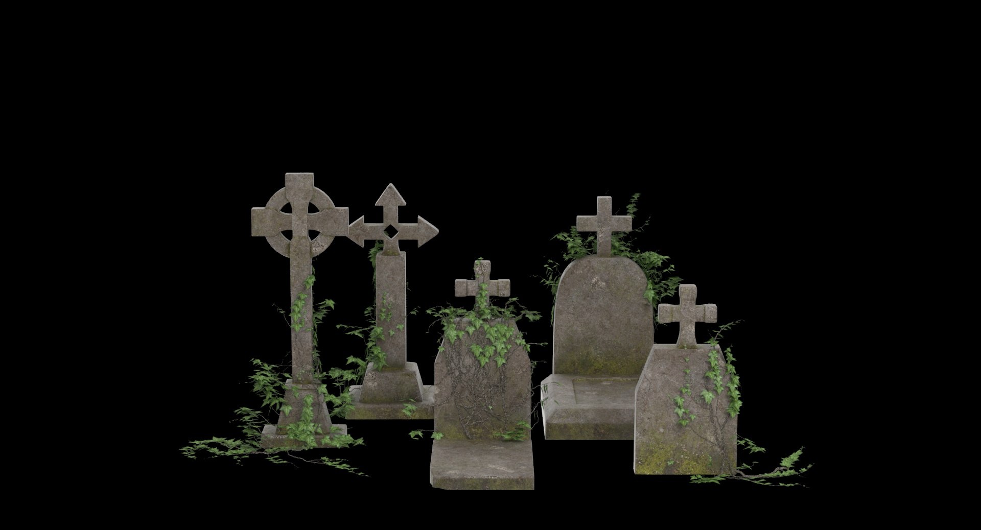 3D Model Tombstones Tomb - TurboSquid 1320728