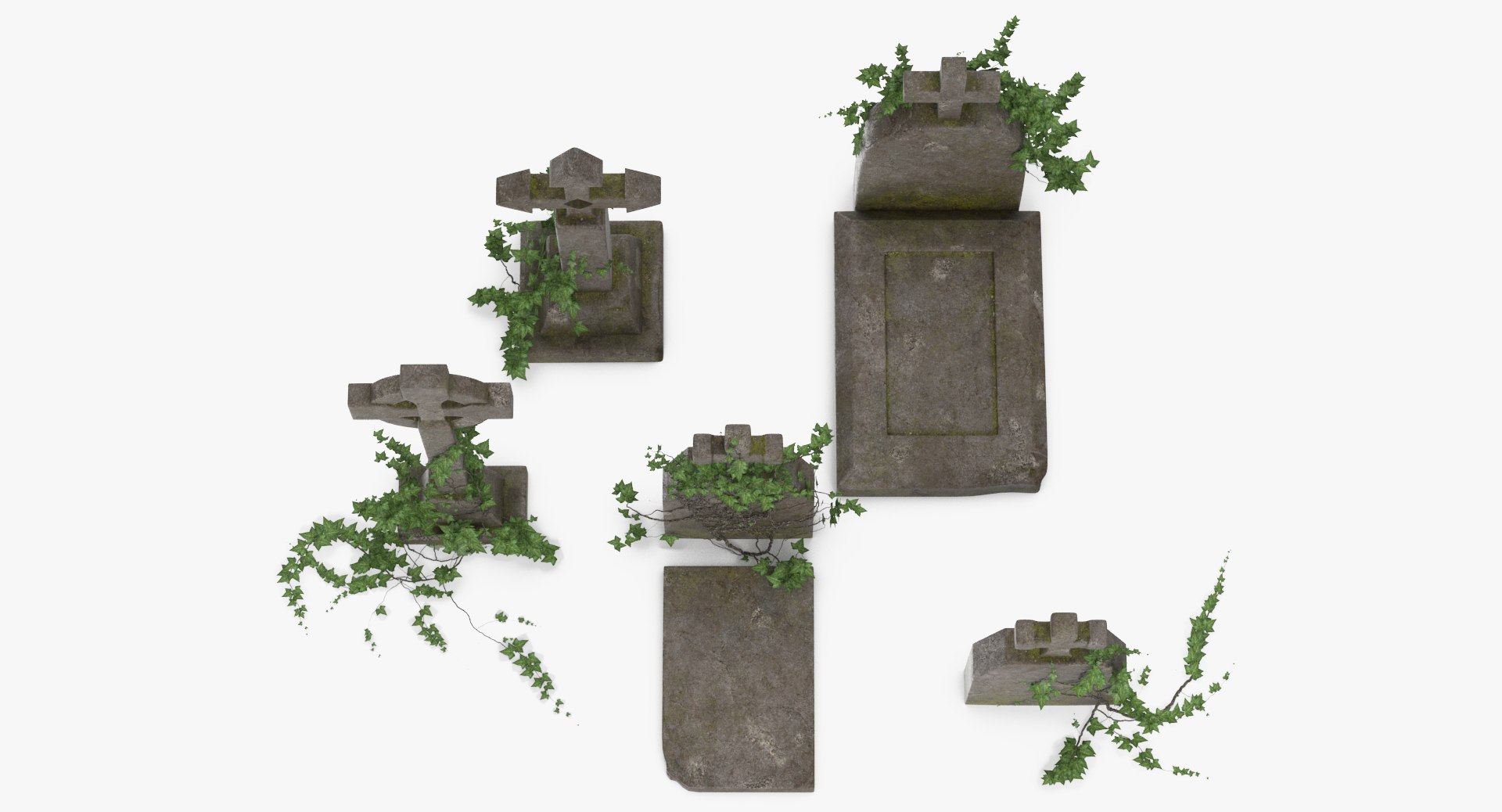 3D Model Tombstones Tomb - TurboSquid 1320728