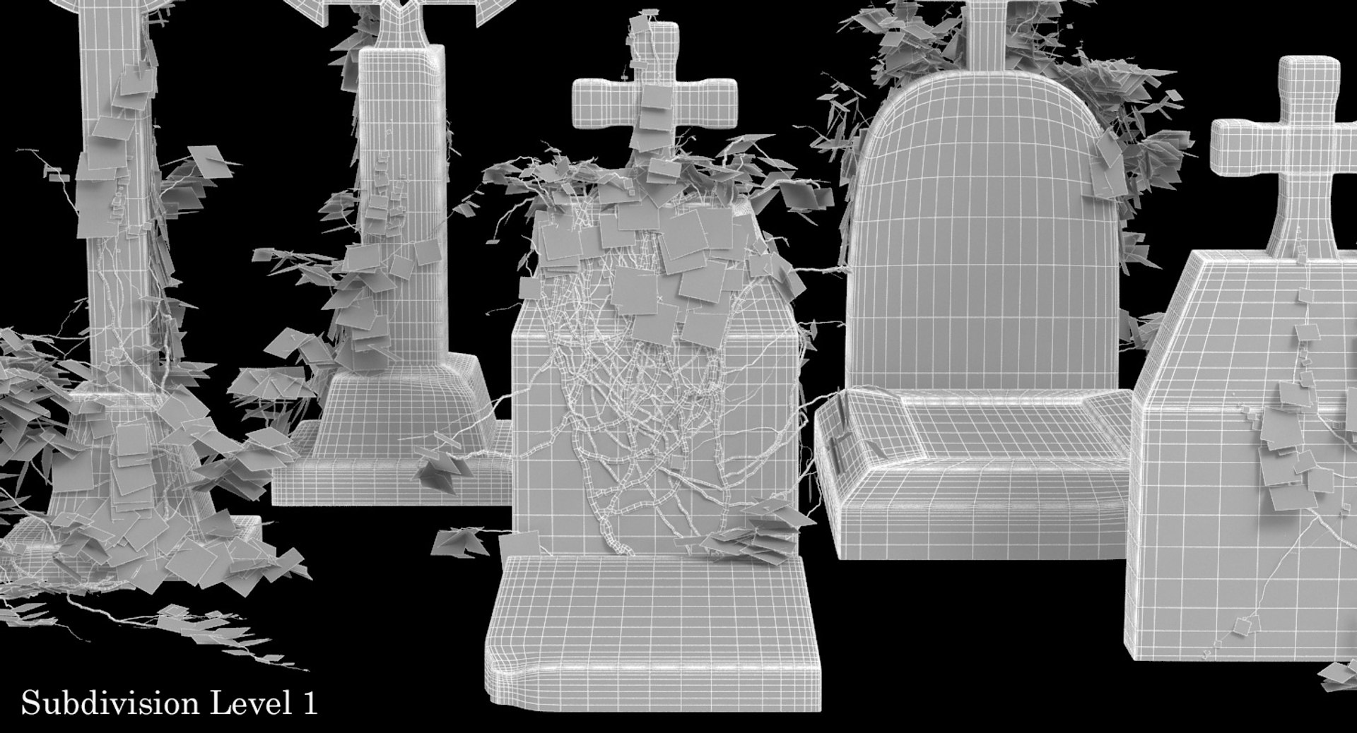 3D Model Tombstones Tomb - TurboSquid 1320728