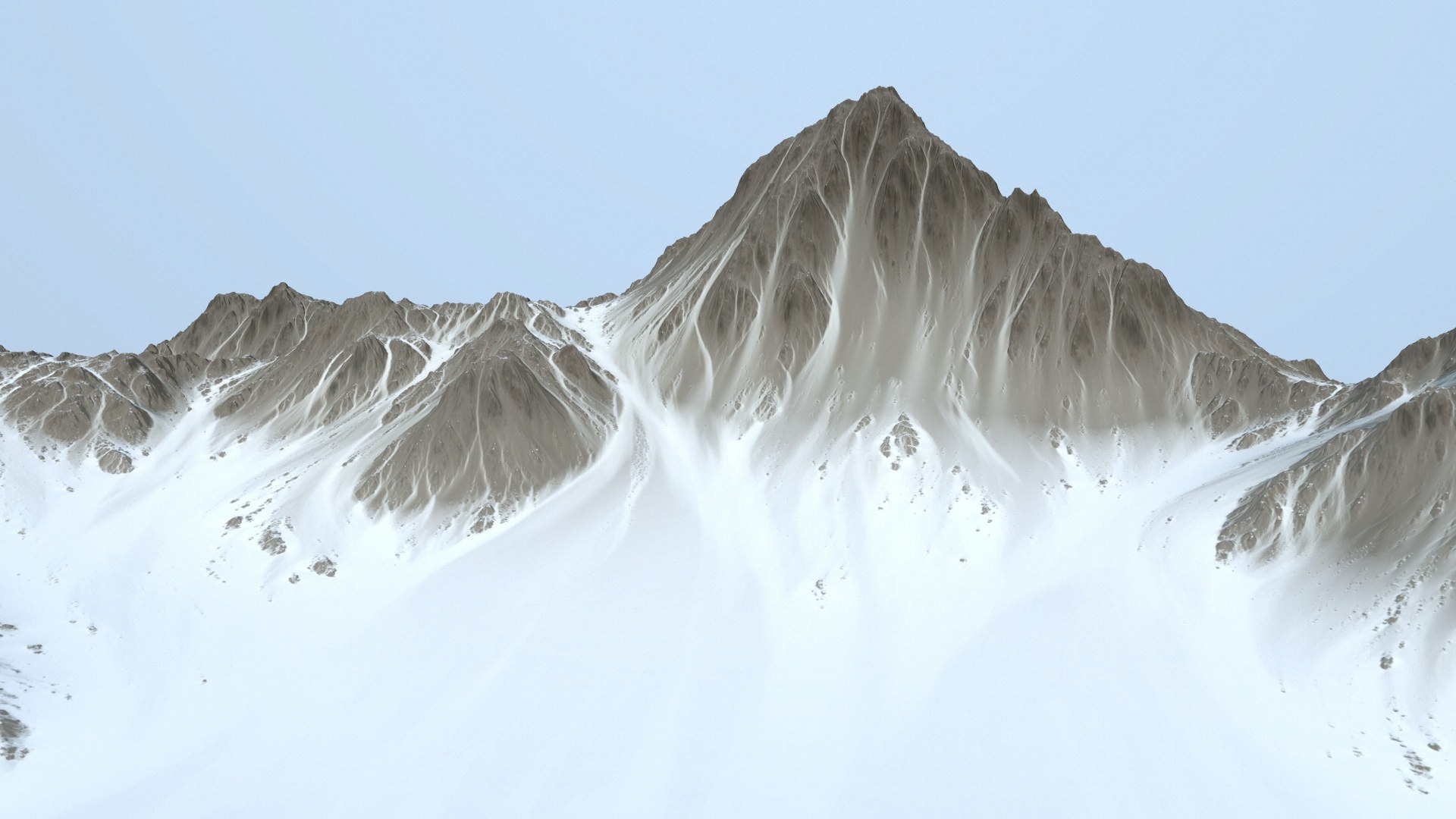 Snow mountain model - TurboSquid 1431798