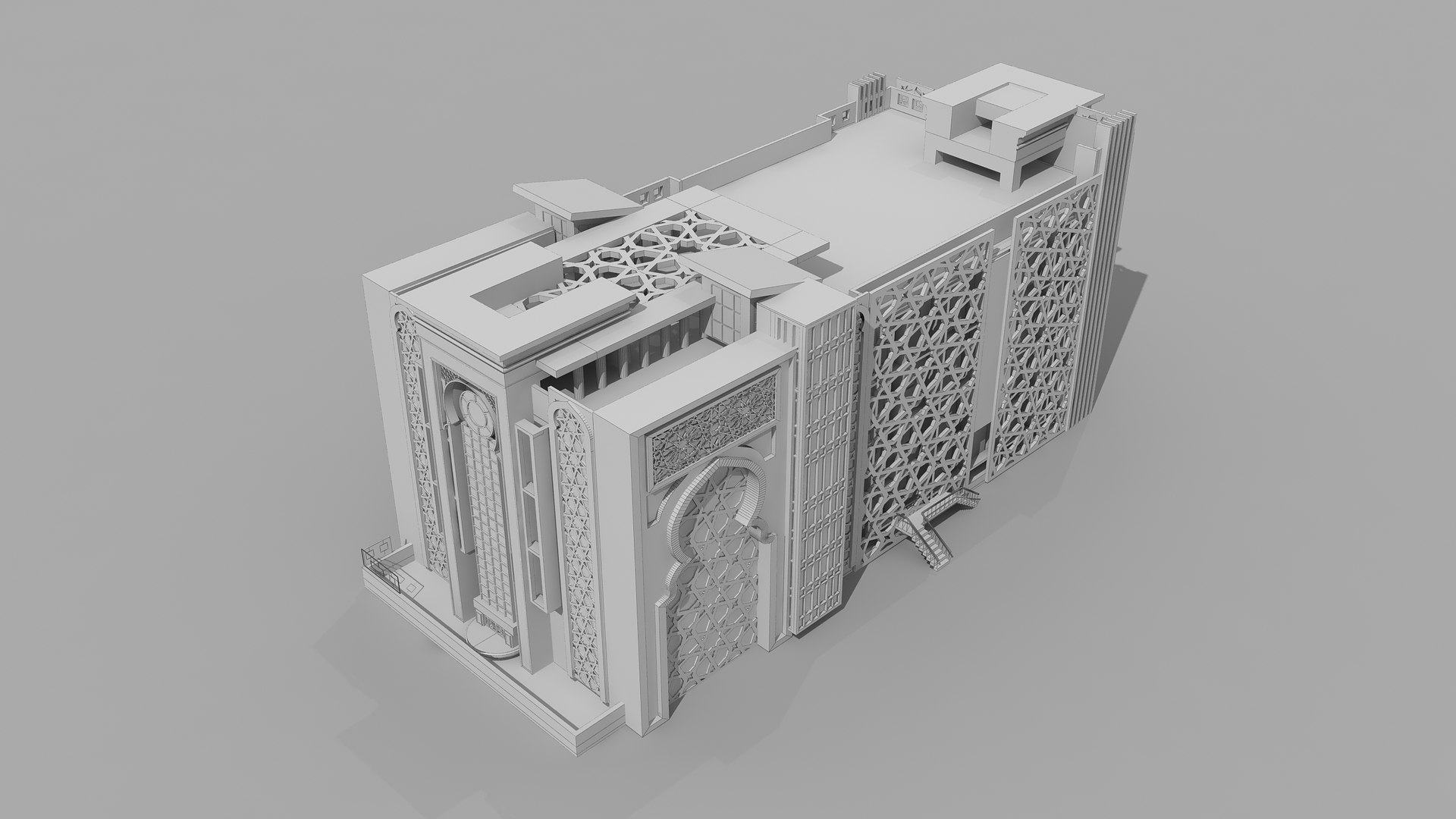 3D 0168 - Islamic Facade Building - TurboSquid 2240015