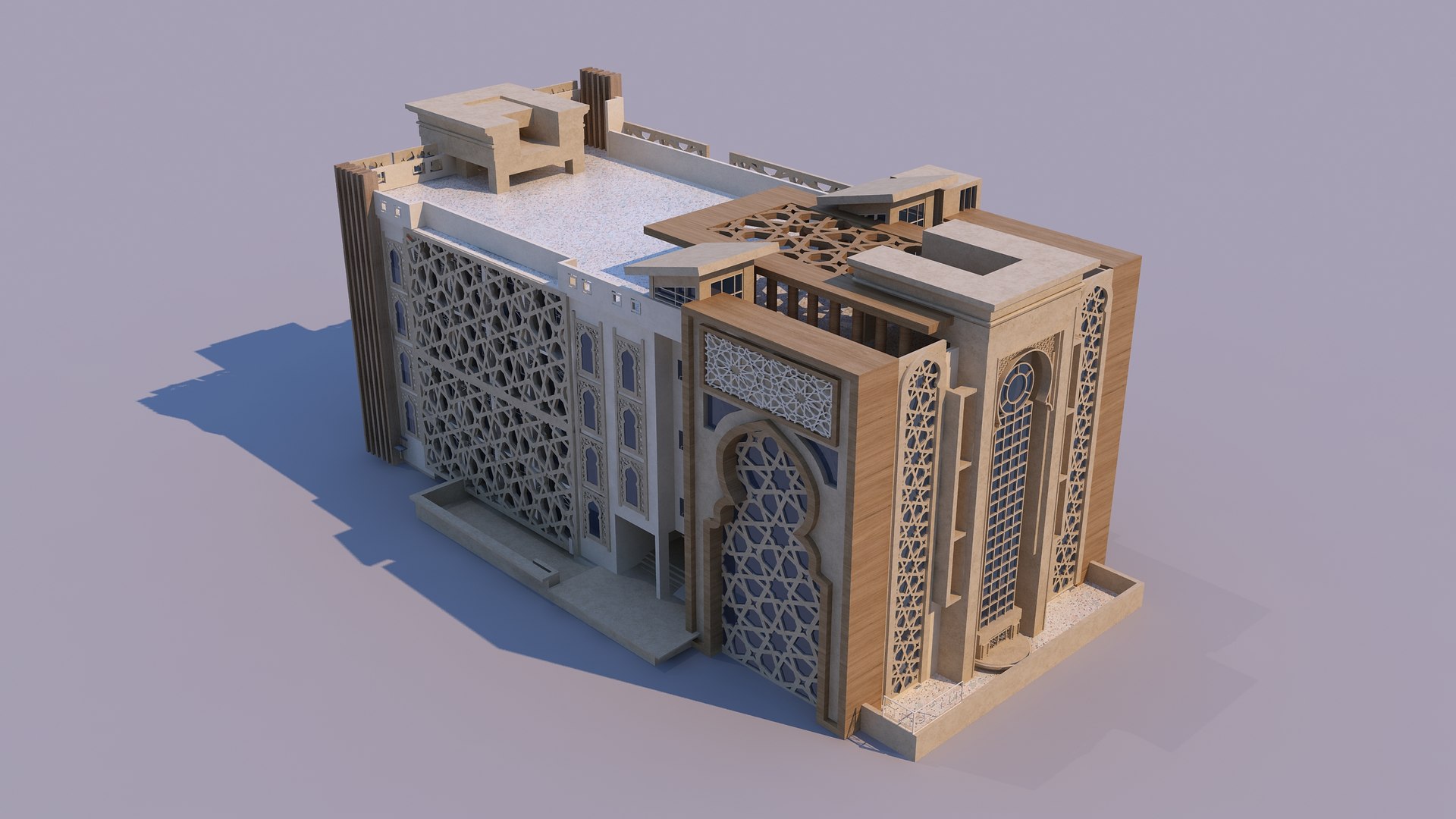 3D 0168 - Islamic Facade Building - TurboSquid 2240015