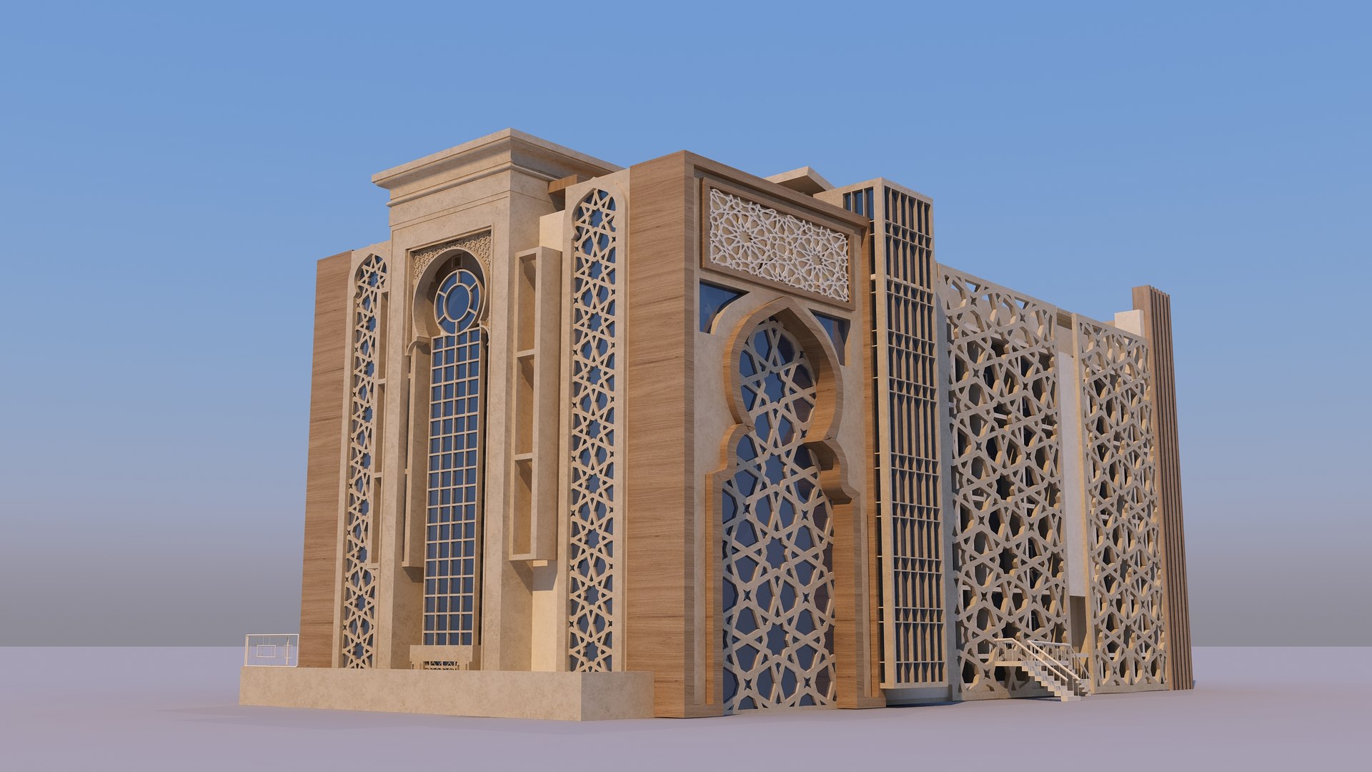 3D 0168 - Islamic Facade Building - TurboSquid 2240015