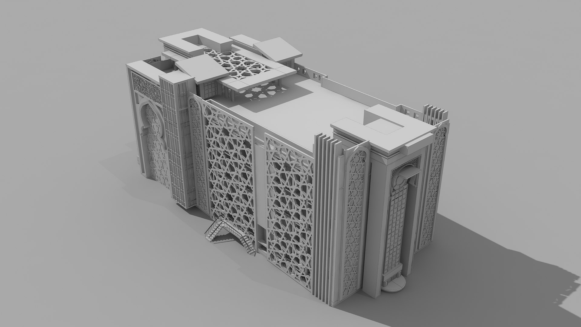 3D 0168 - Islamic Facade Building - TurboSquid 2240015