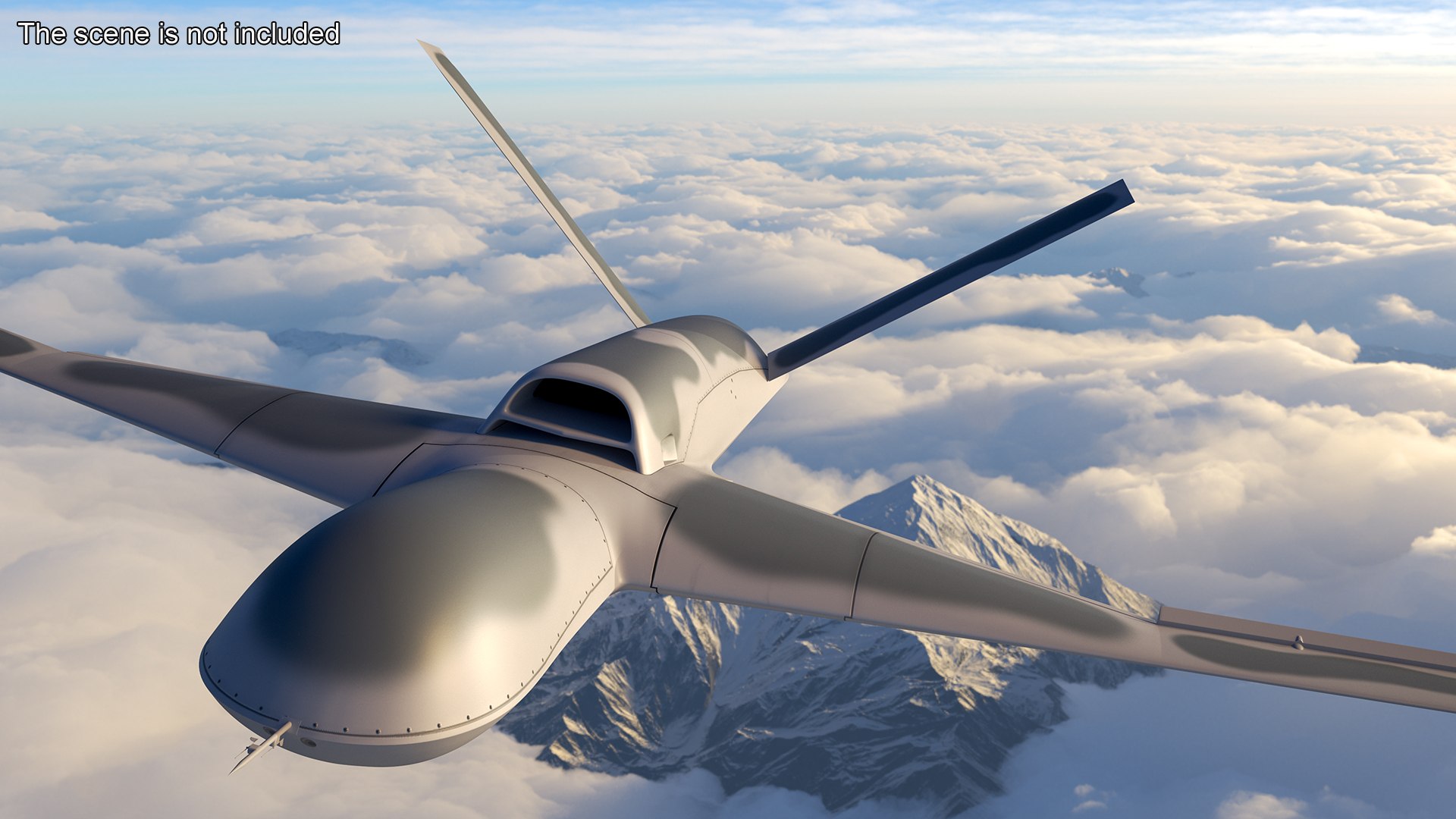 General Atomics Avenger Drone Rigged For Cinema 4D 3D Model ...