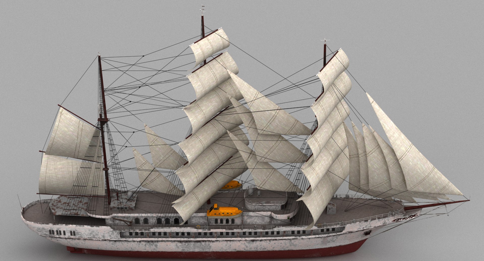 3D Clipper Sailing Ship - TurboSquid 1427925