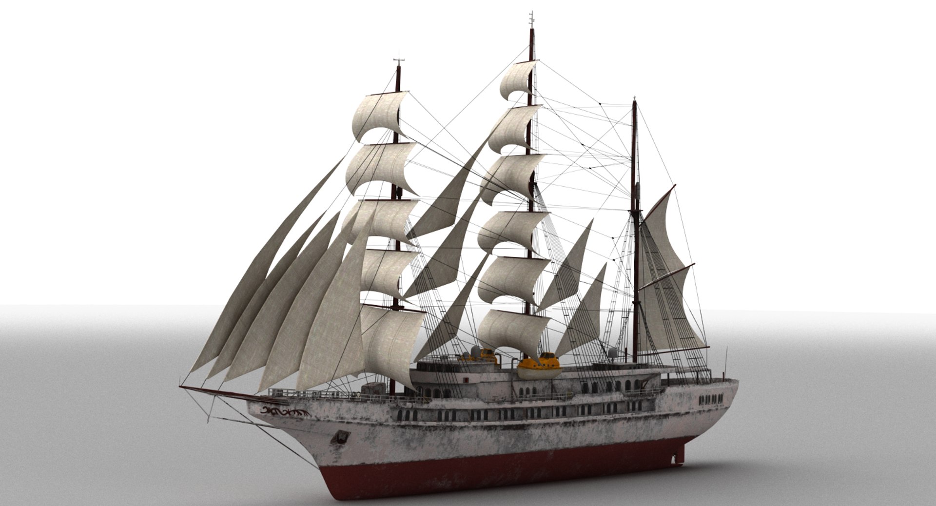3D clipper sailing ship - TurboSquid 1427925