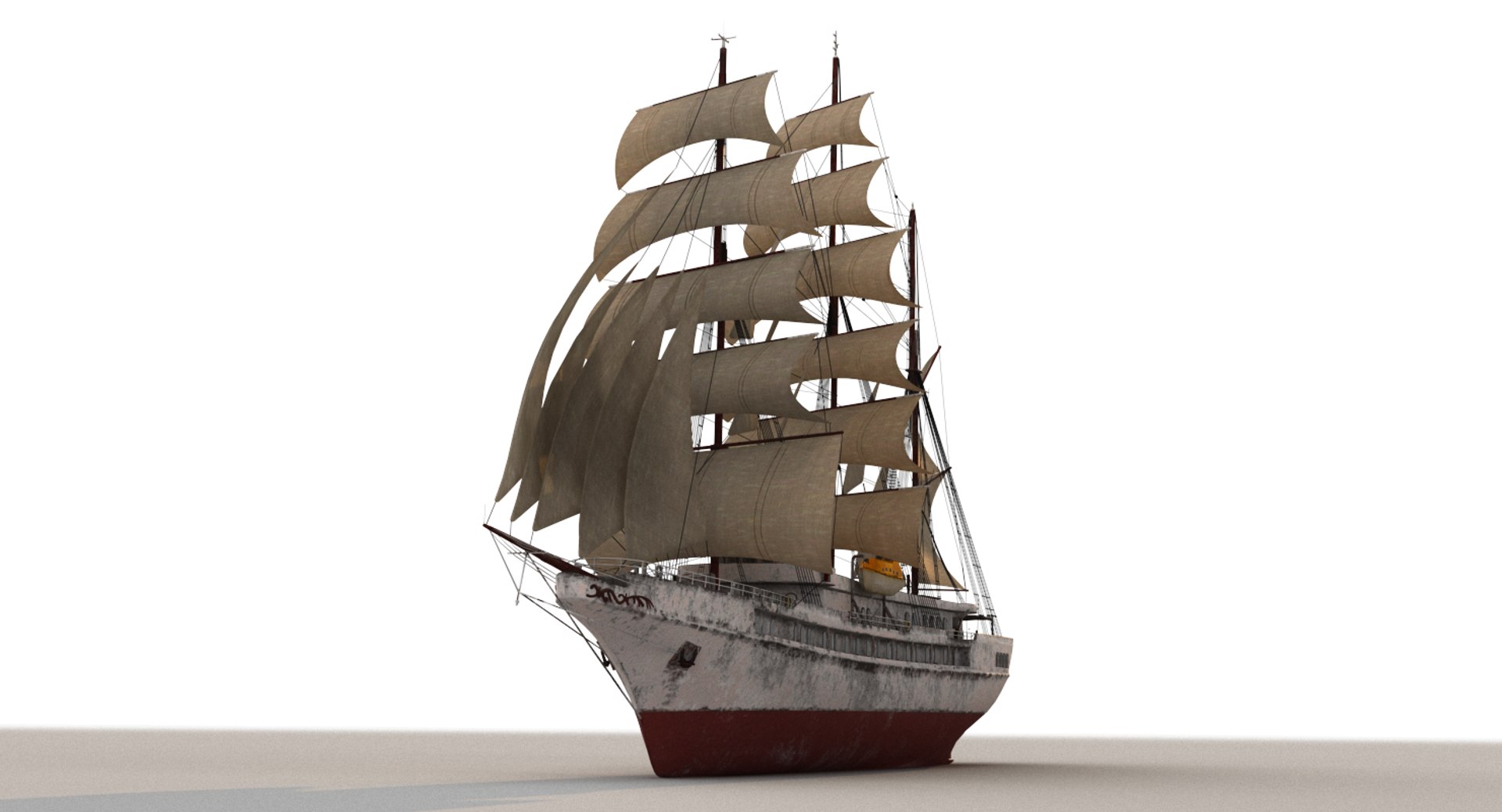 3D clipper sailing ship - TurboSquid 1427925