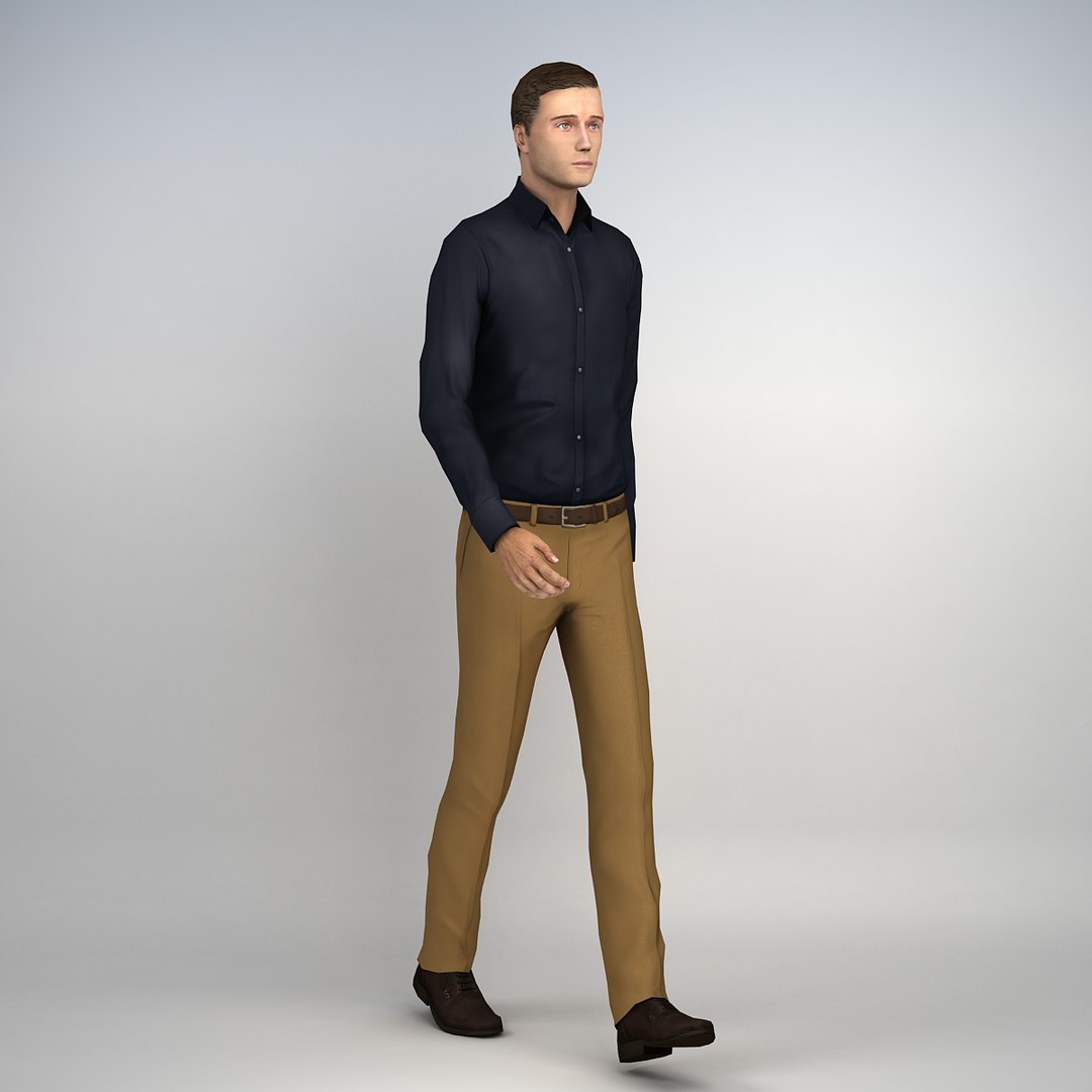 3d Pre Posed Human Casual Man