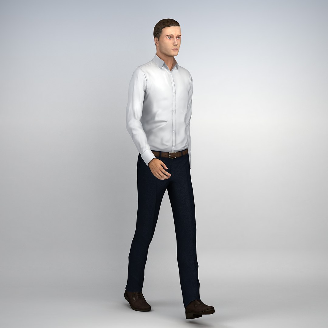 3d Pre Posed Human Casual Man