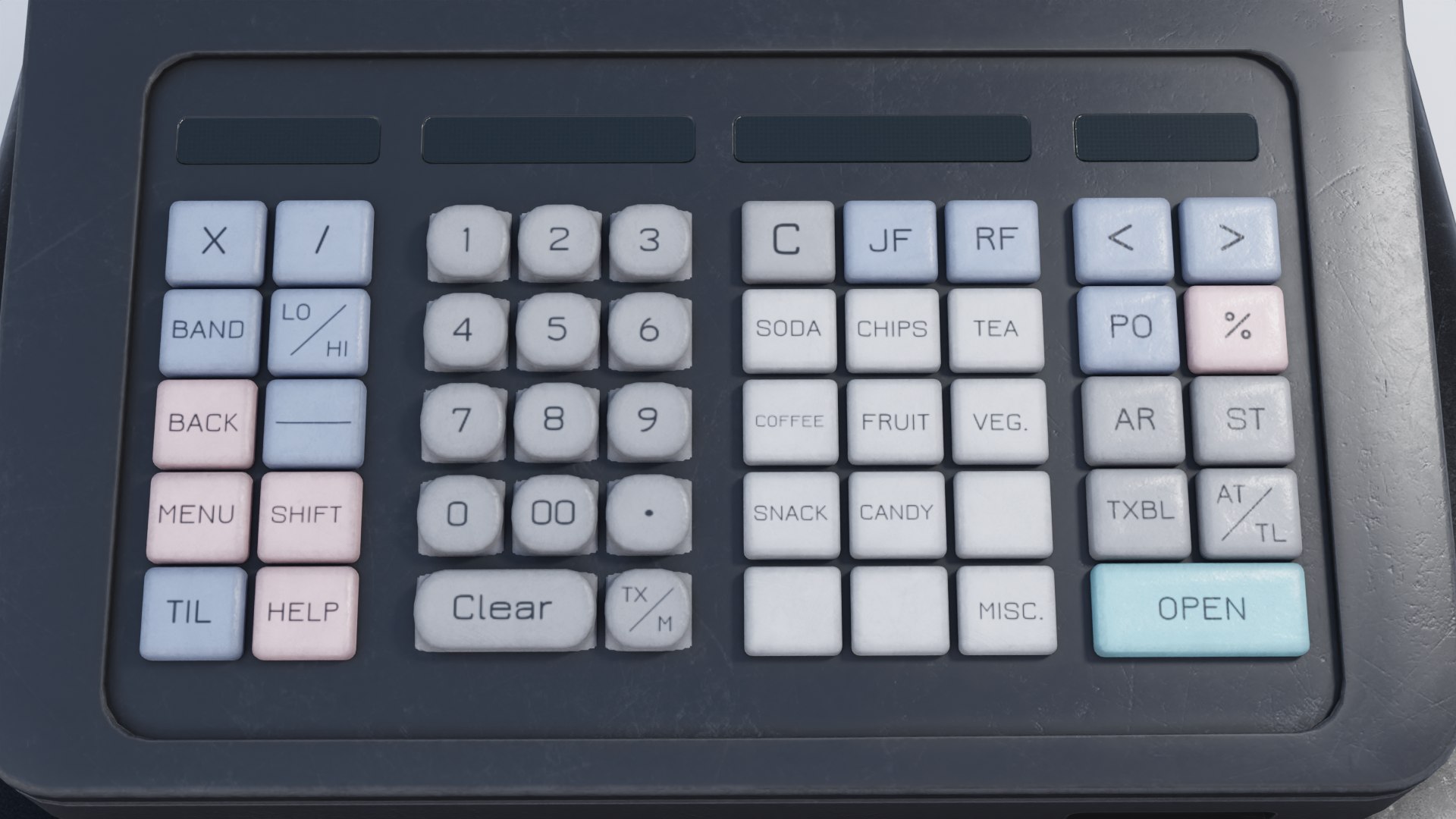 Cash Register 4K And 2K Textures Model - TurboSquid 2082297