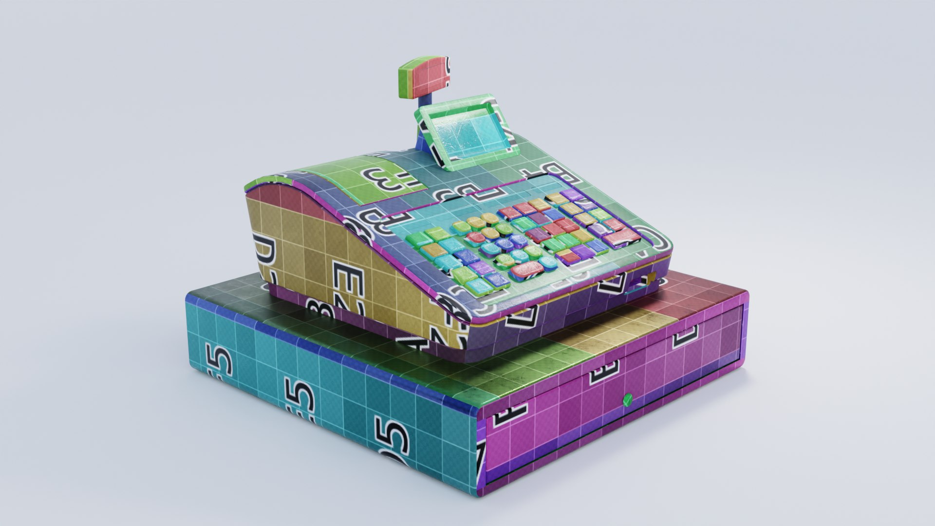 Cash Register 4K And 2K Textures Model - TurboSquid 2082297