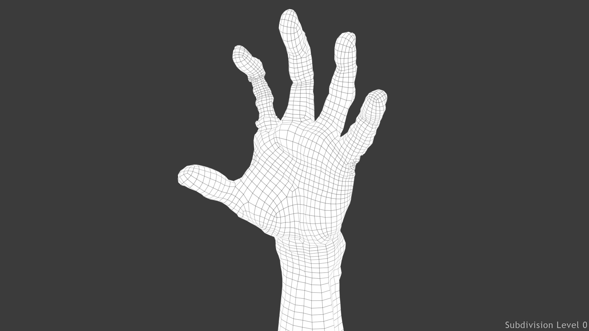 3d model zombie hand