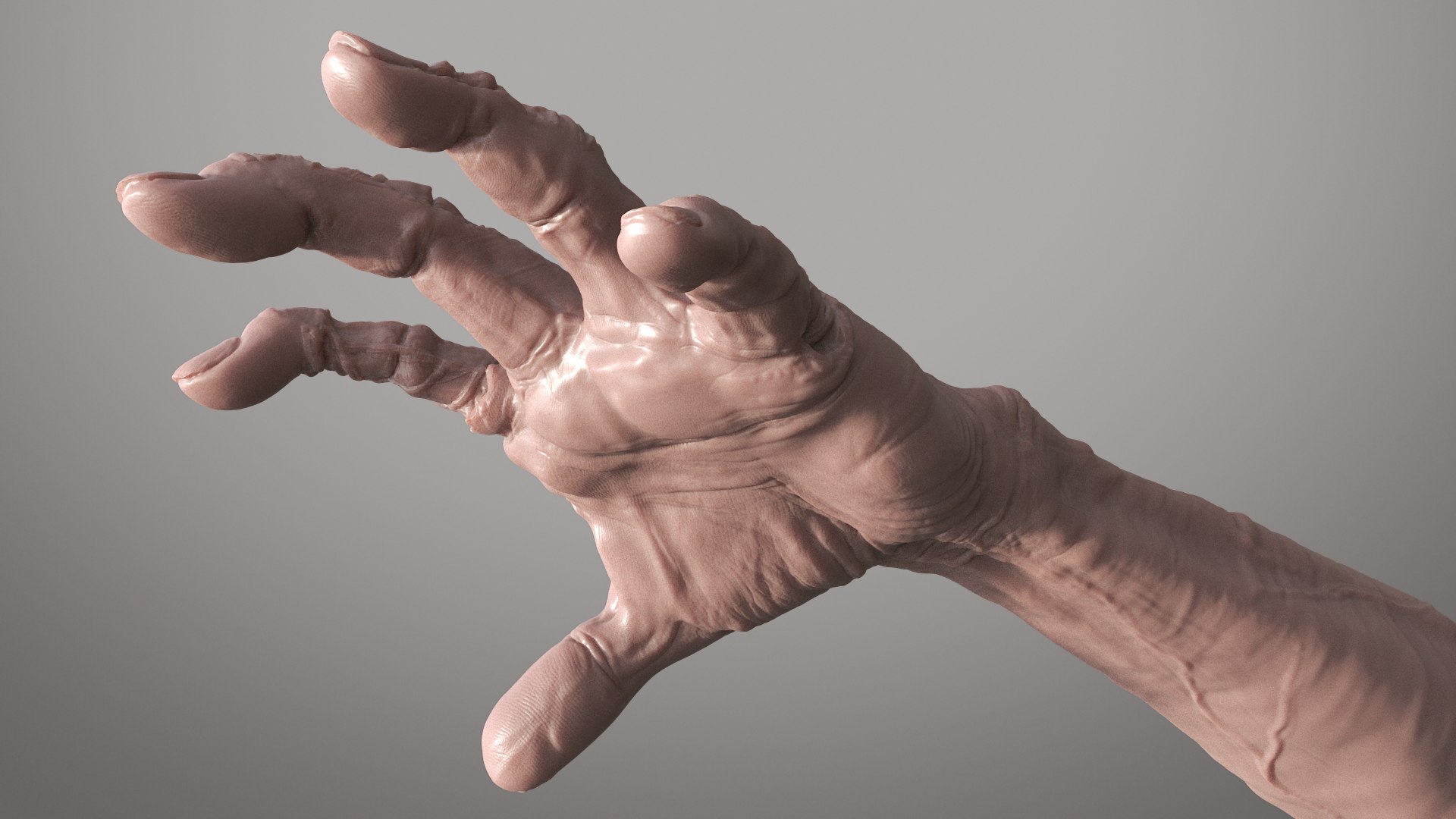 3d Model Zombie Hand