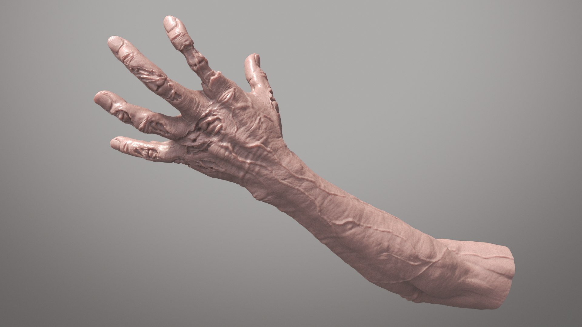 3d Model Zombie Hand