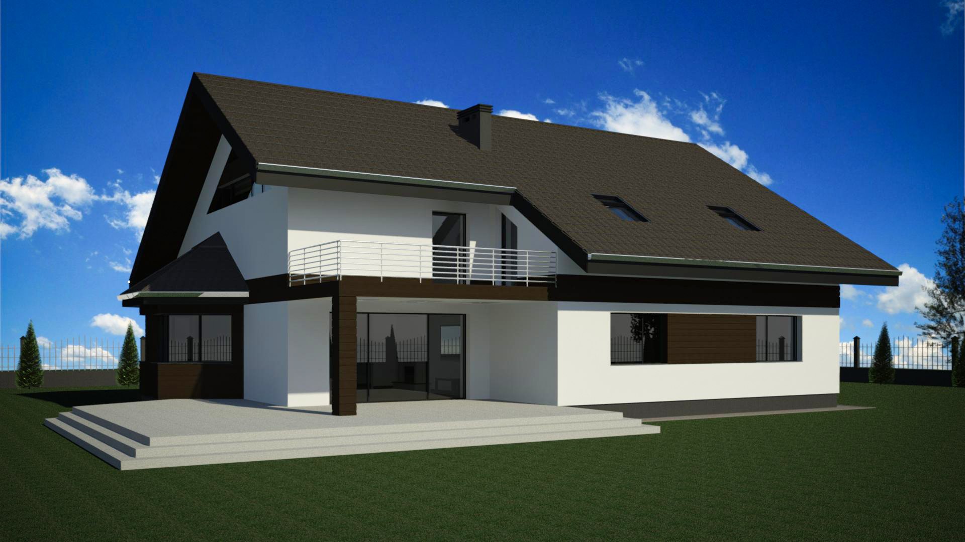 Two-storey Detached House Building Exterior 3D - TurboSquid 1595591