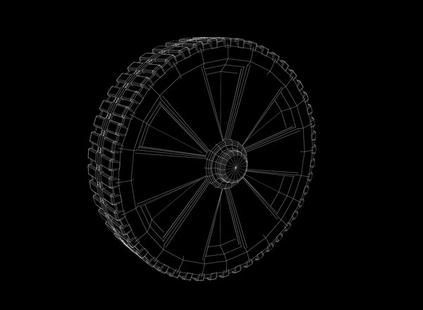 maya plastic wheel