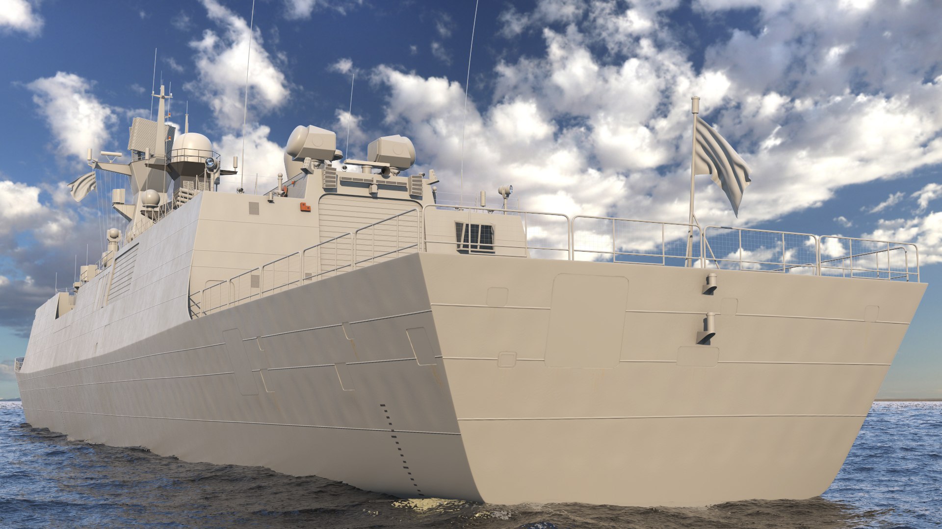 3D Frigate Rigged - TurboSquid 1805415