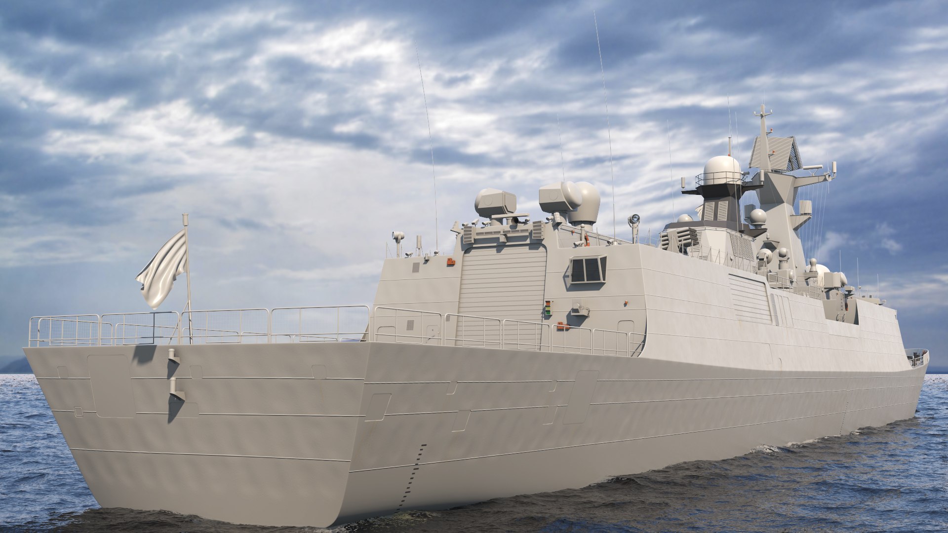 3D Frigate Rigged - TurboSquid 1805415