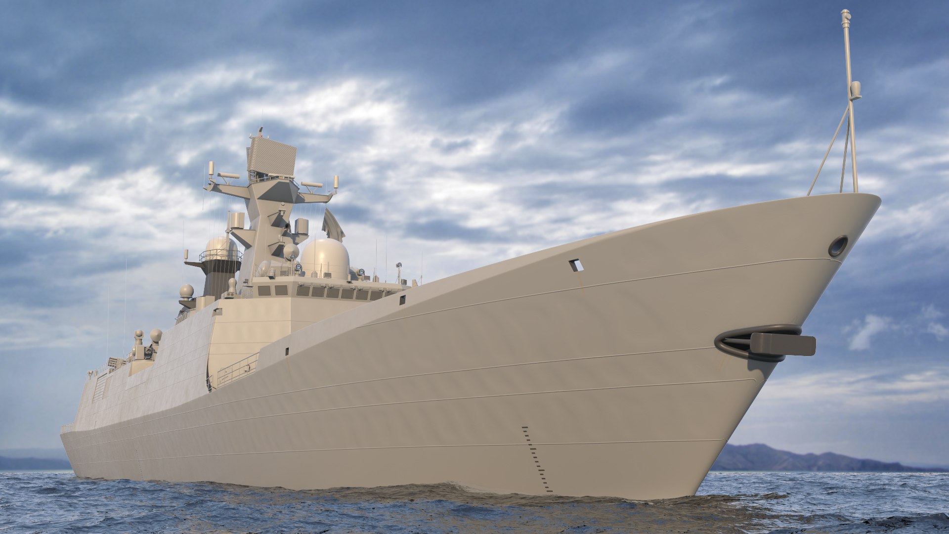 3D Frigate Rigged - TurboSquid 1805415