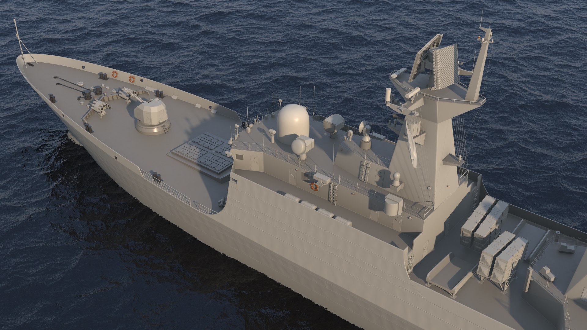 3D Frigate Rigged - TurboSquid 1805415