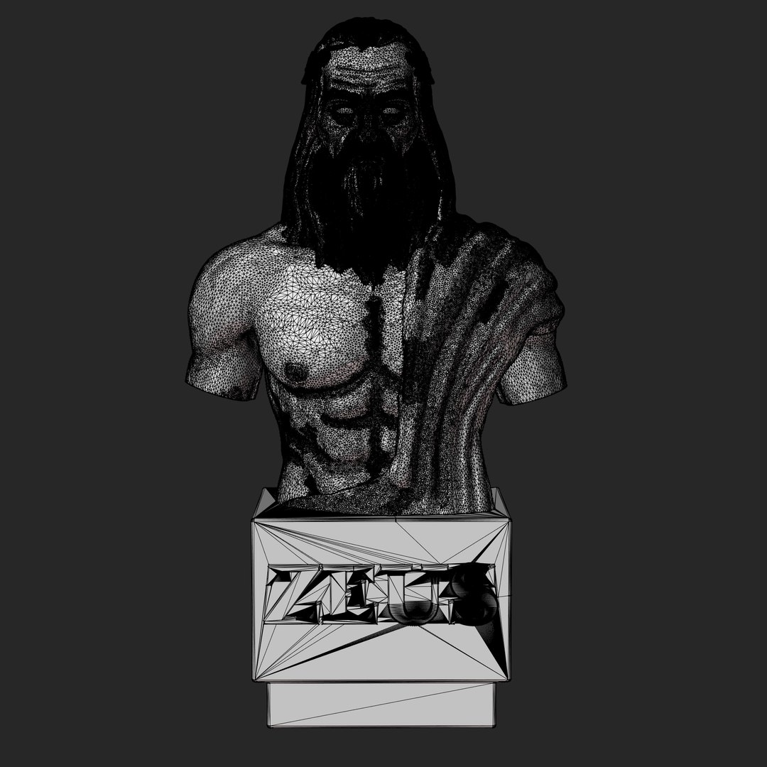 God Zeus Bust 3D Model - TurboSquid 1346345