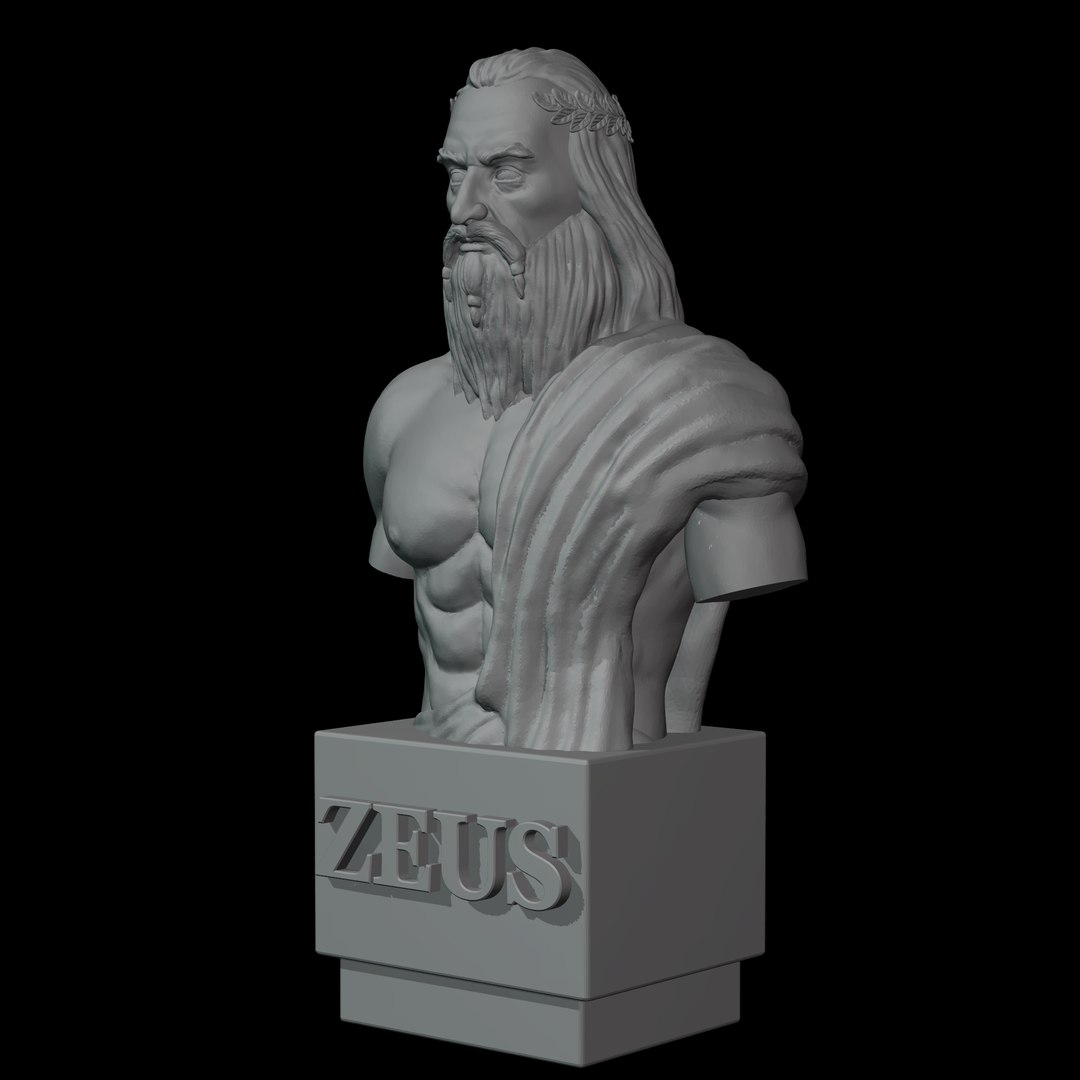 God Zeus Bust 3D Model - TurboSquid 1346345