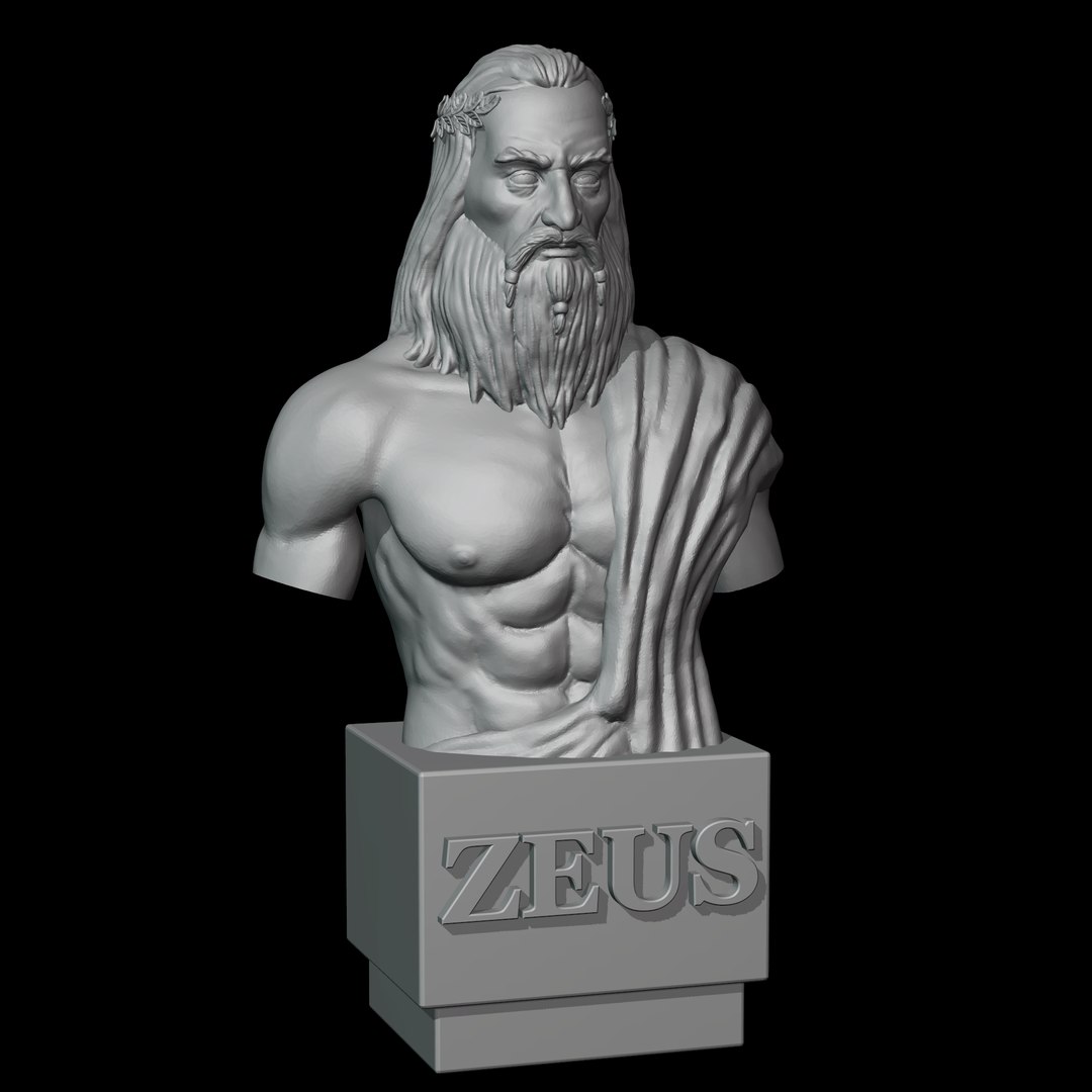 God Zeus Bust 3D Model - TurboSquid 1346345