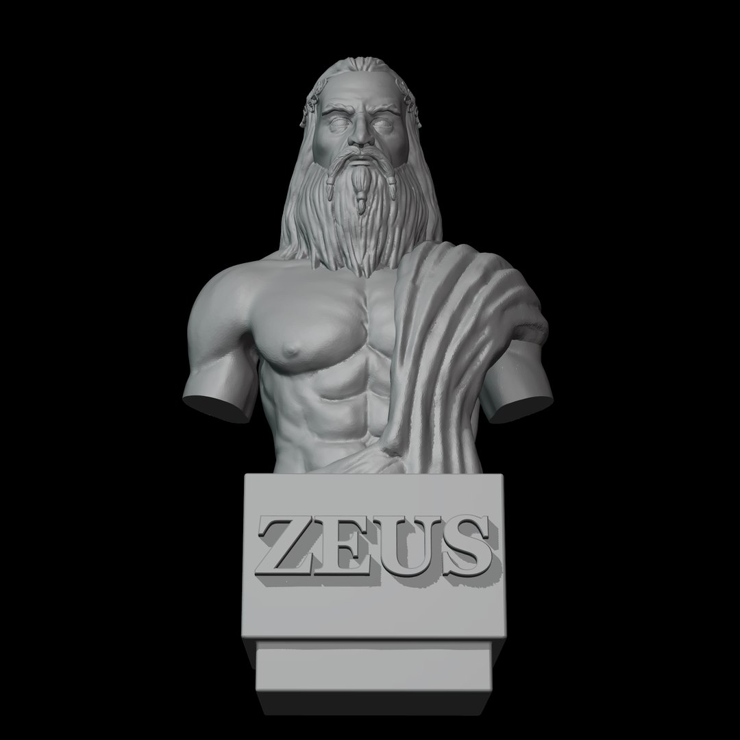 God Zeus Bust 3D Model - TurboSquid 1346345