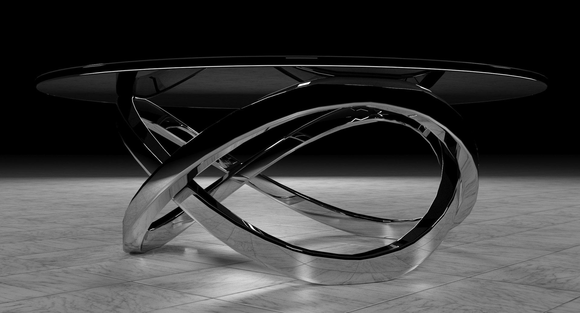 3D Model Minimalist Chrome Infinite Line - TurboSquid 1512211