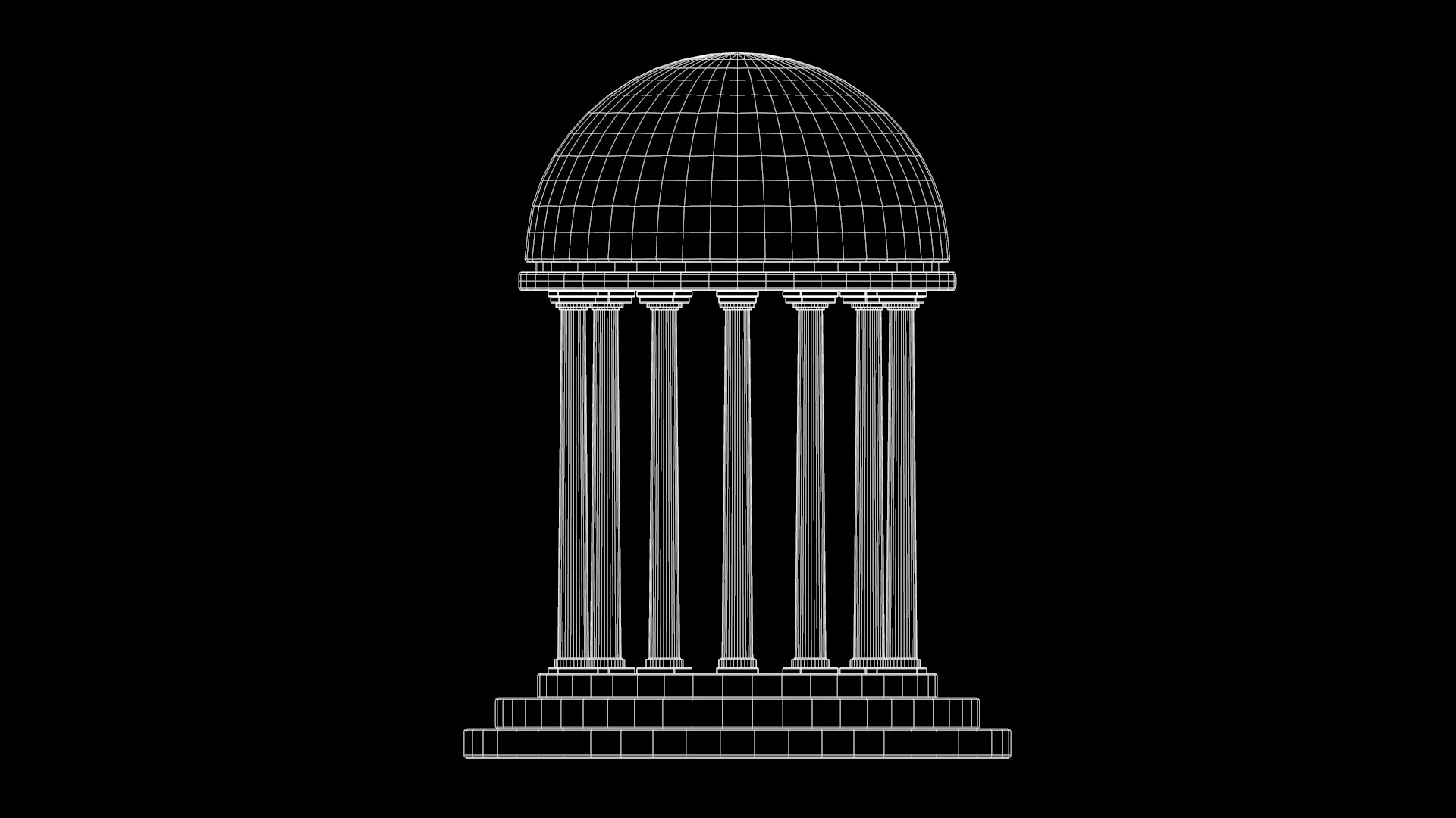 3D rotunda - model - TurboSquid 1659197