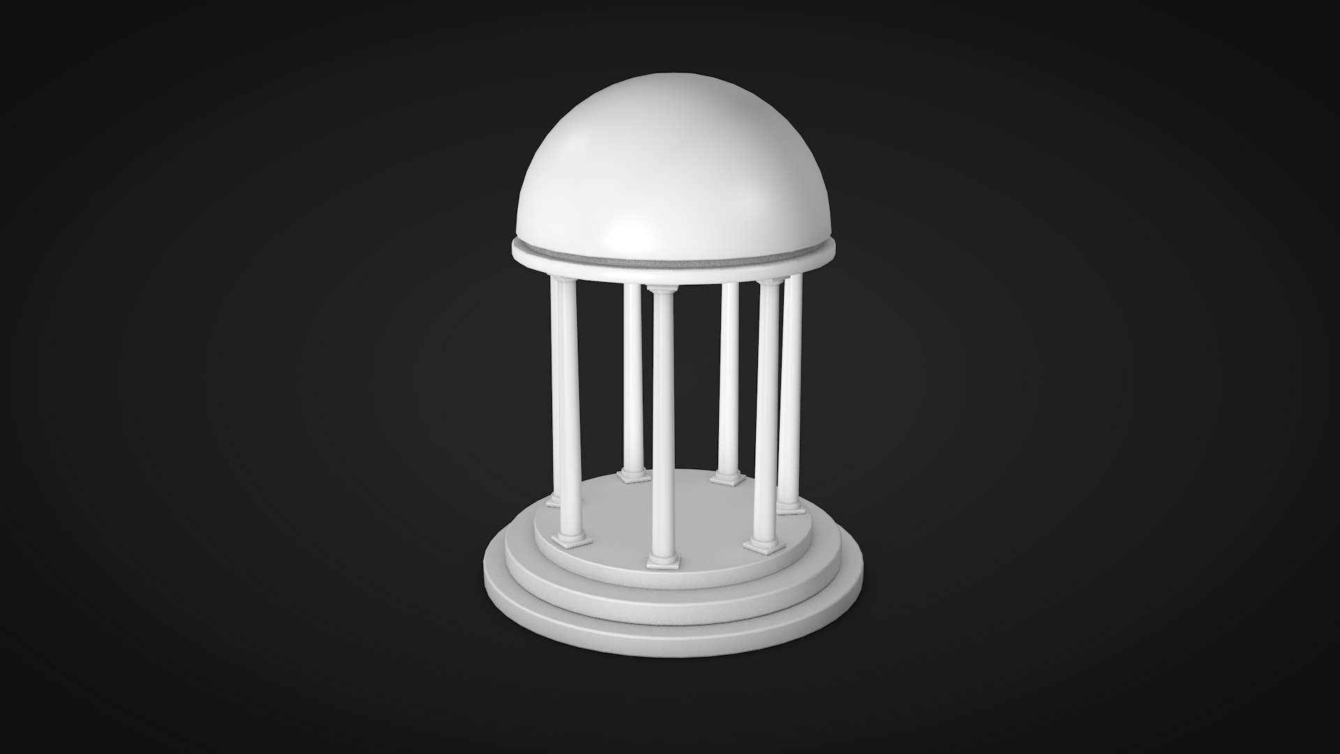 3D rotunda - model - TurboSquid 1659197