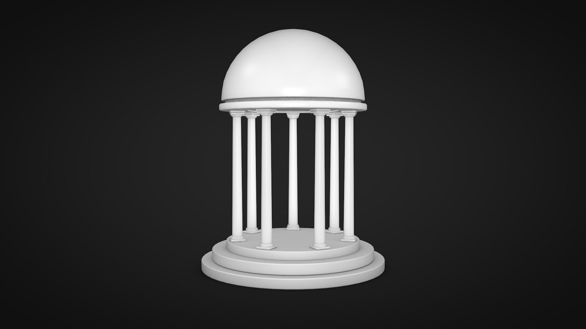 3D rotunda - model - TurboSquid 1659197