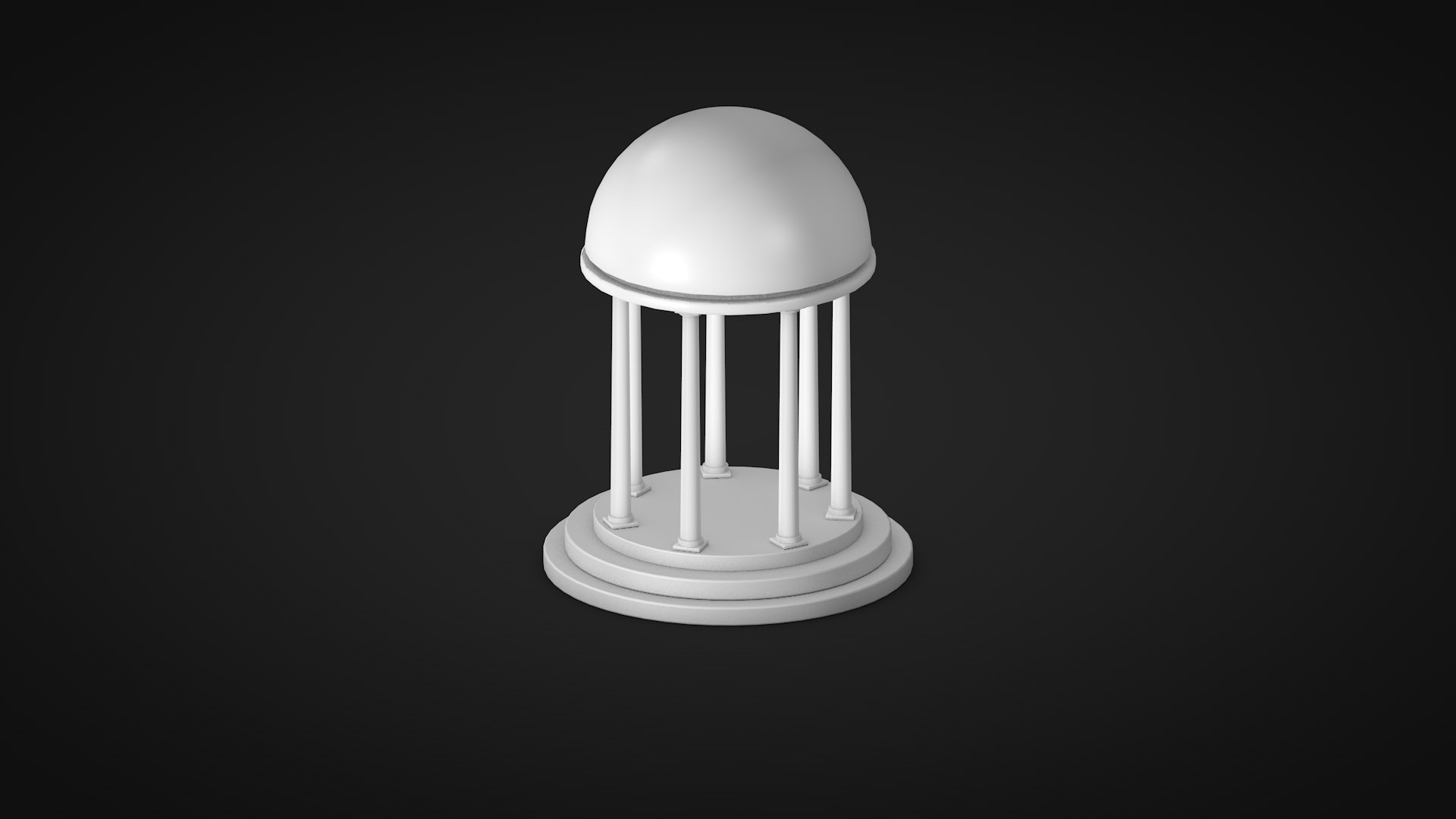 3D rotunda - model - TurboSquid 1659197