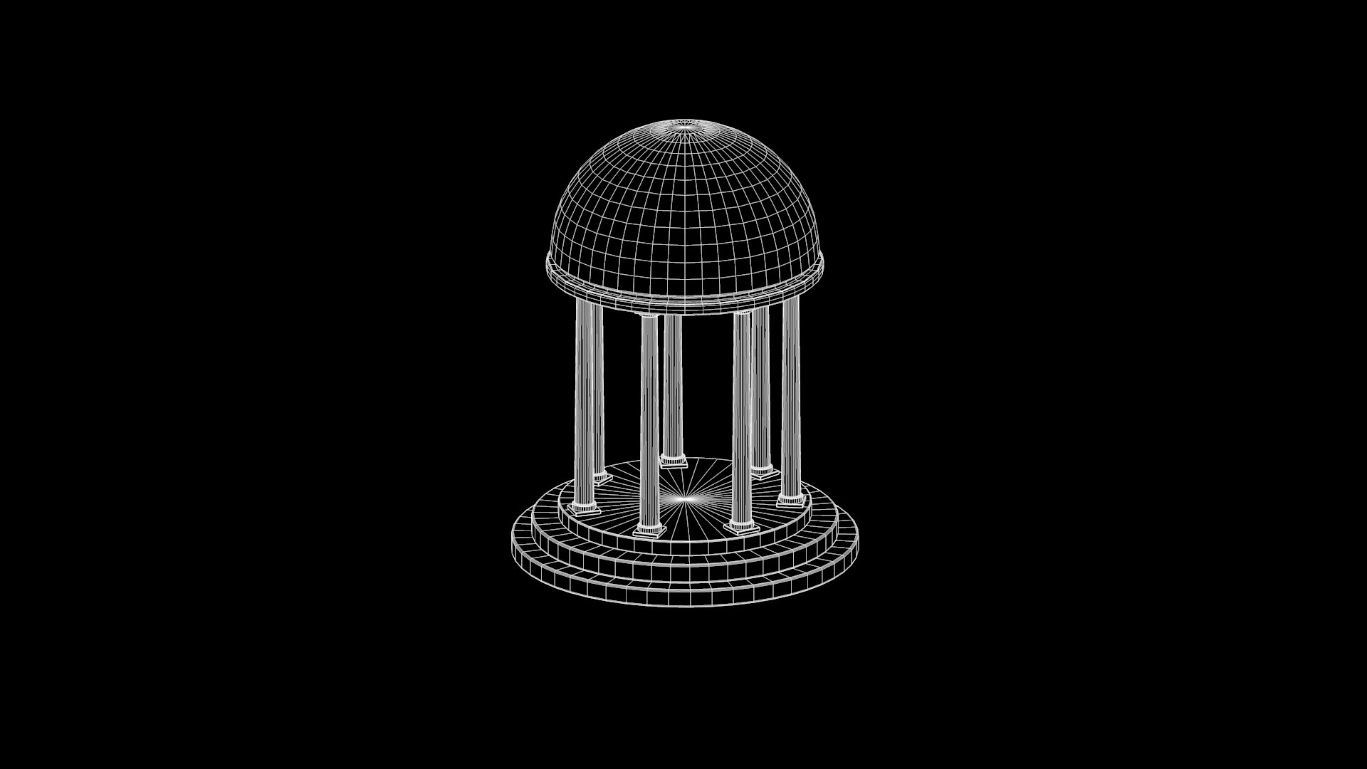3D rotunda - model - TurboSquid 1659197