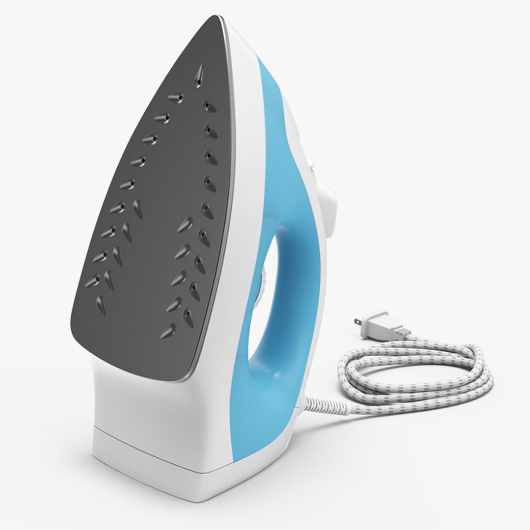 3D Steam Iron Blue model - TurboSquid 2062674