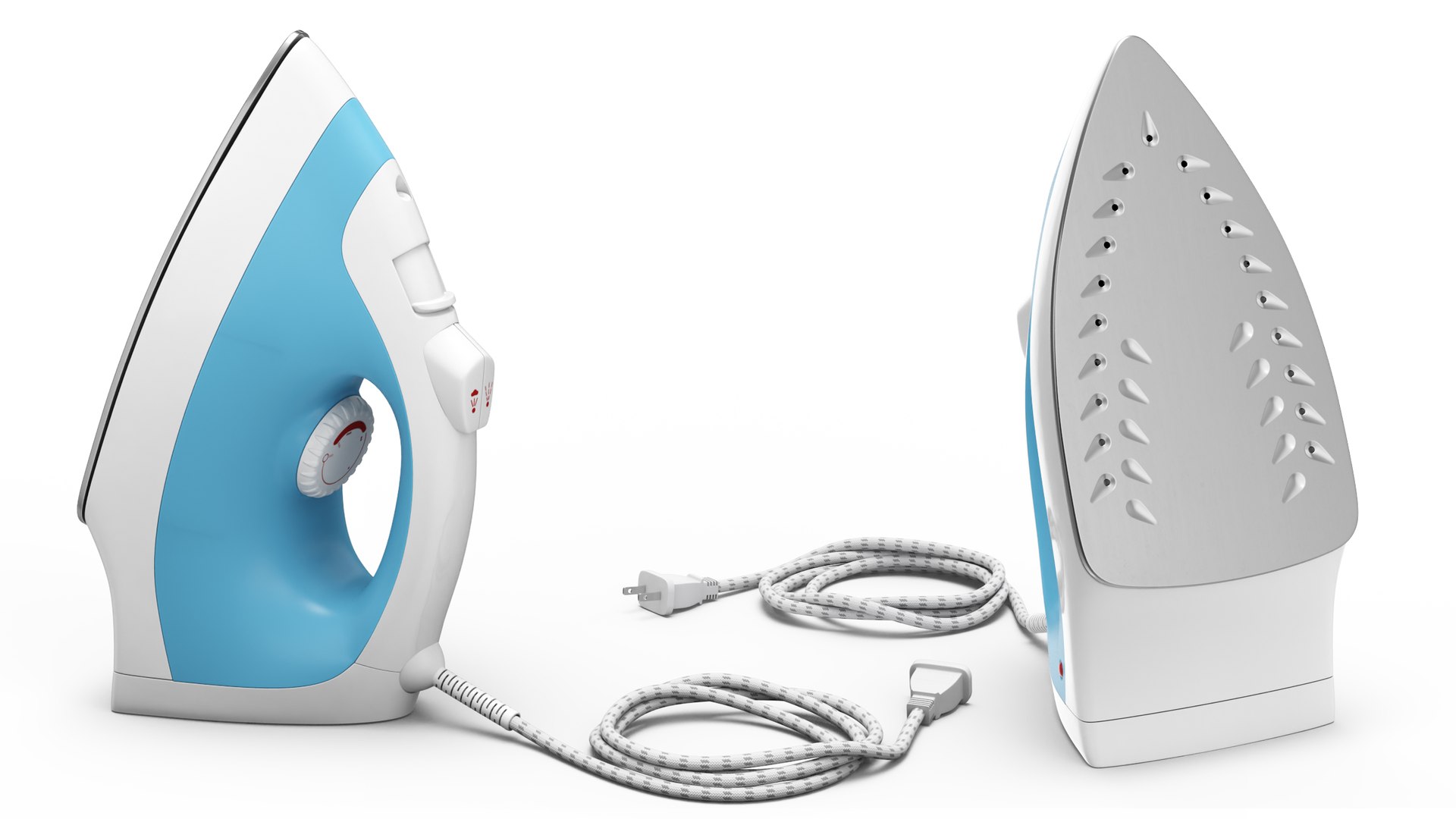 3D Steam Iron Blue Model - TurboSquid 2062674