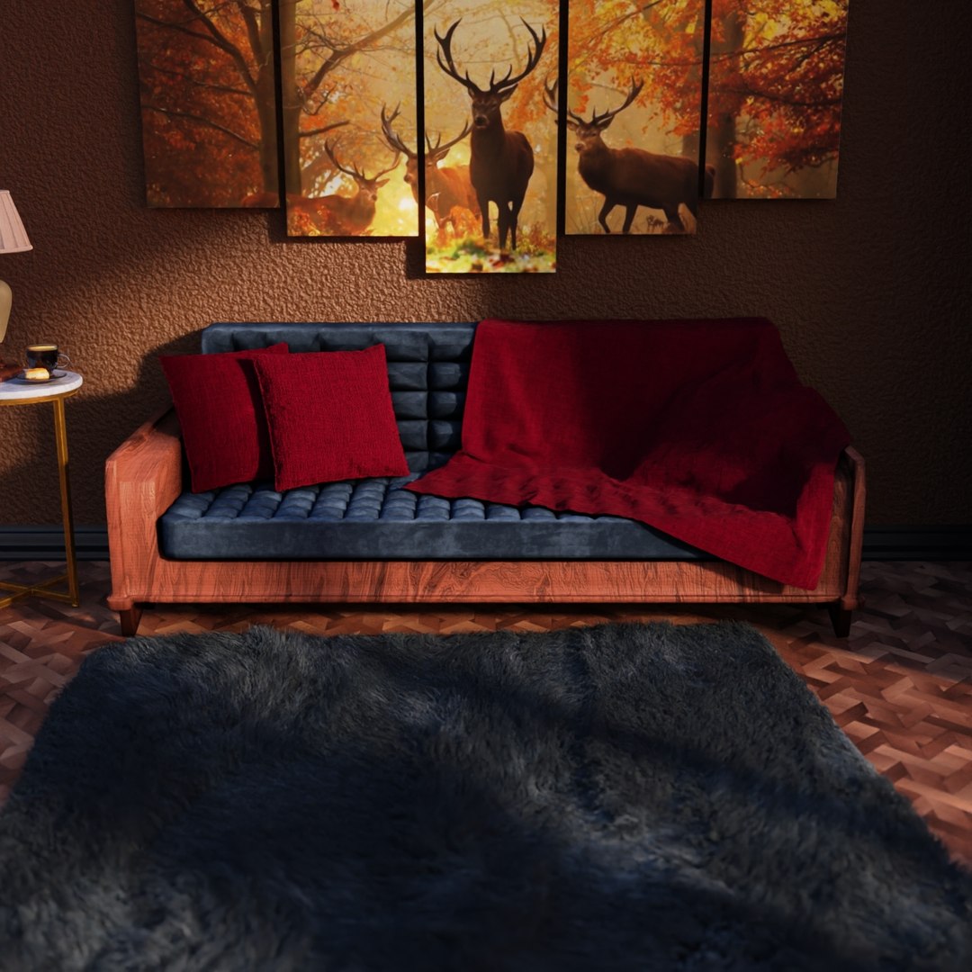 Chesterfield Couch 3D Model - TurboSquid 1965937