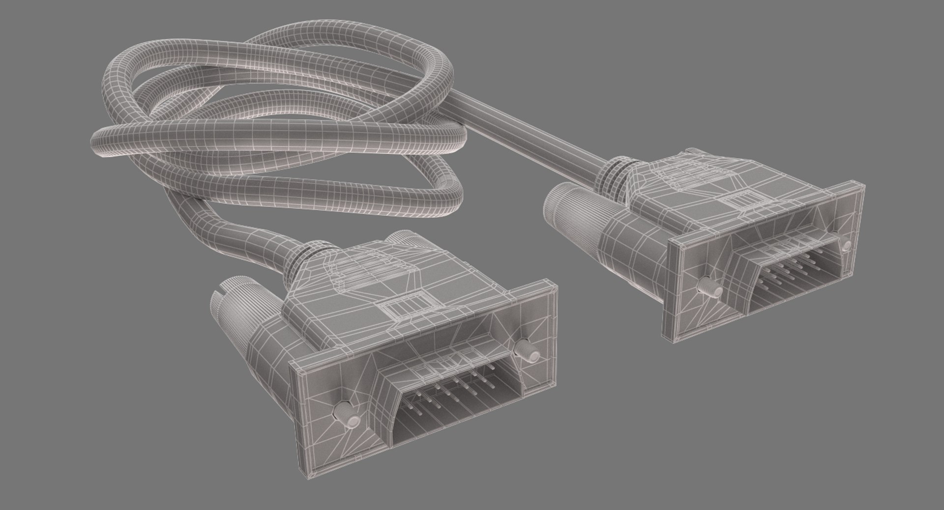 3d model vga cable