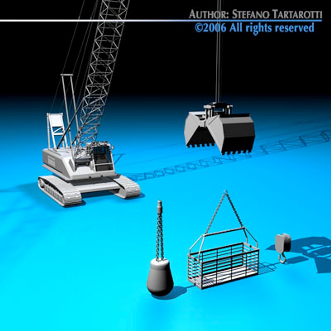 3d Crane Dipper Bucket Model