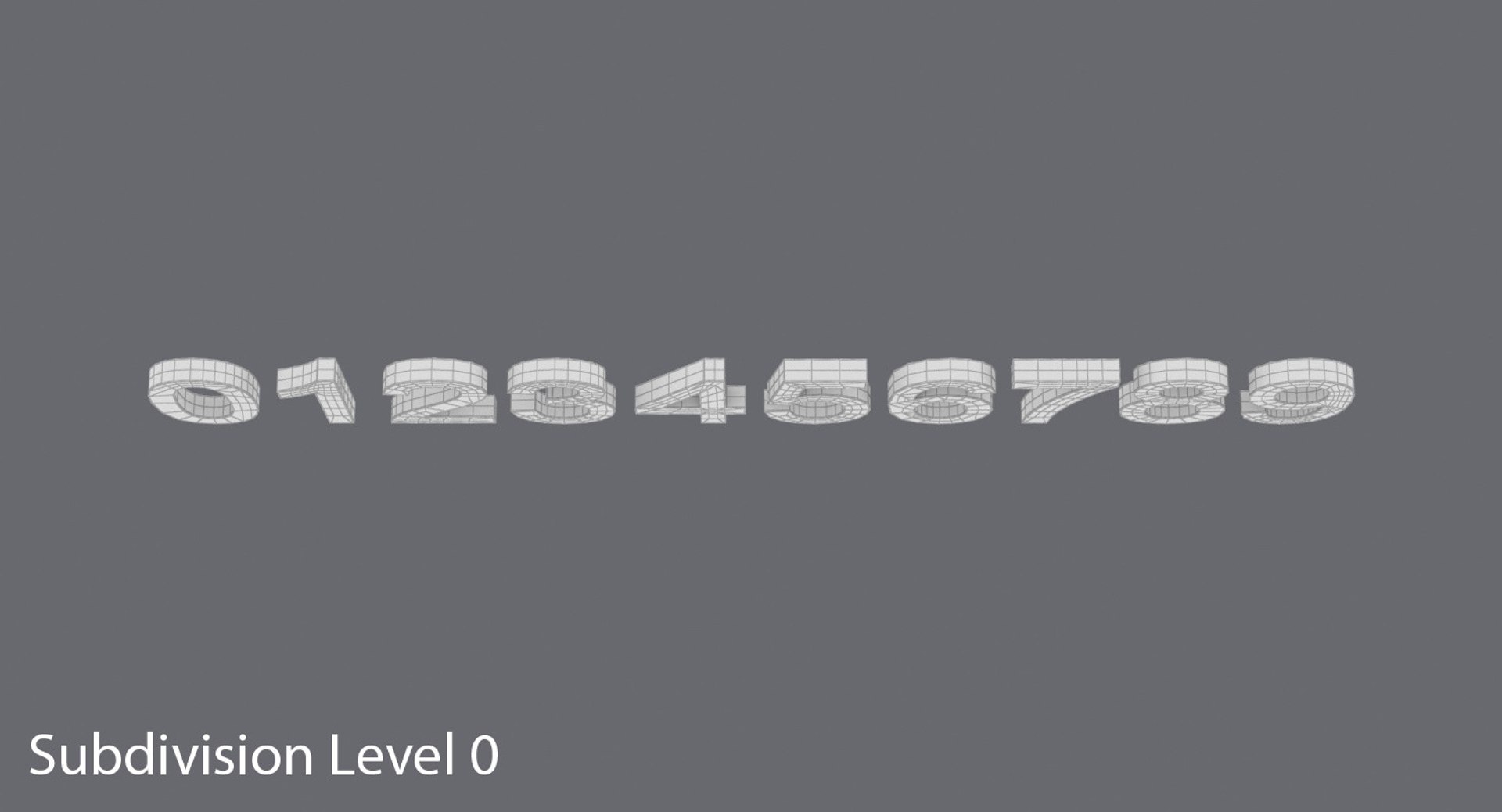 Arial Numbers 3d Model