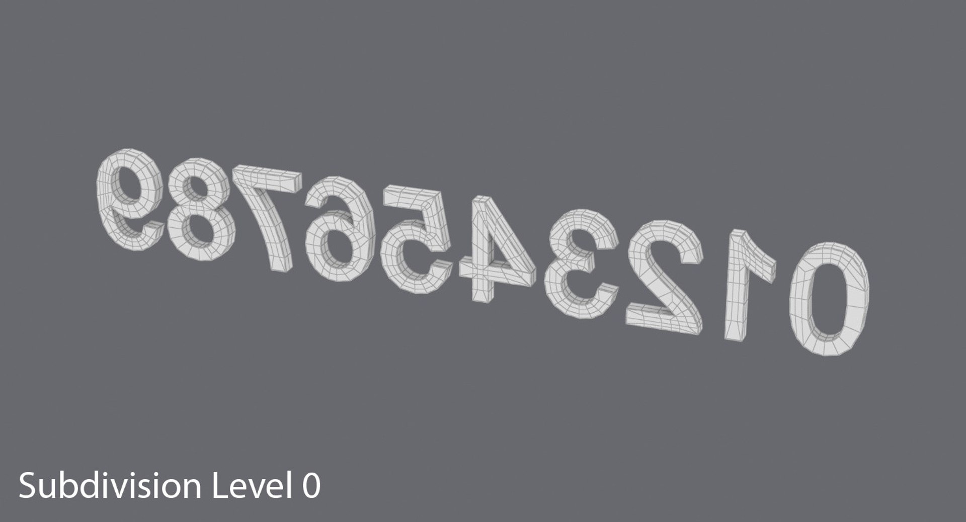 Arial Numbers 3d Model