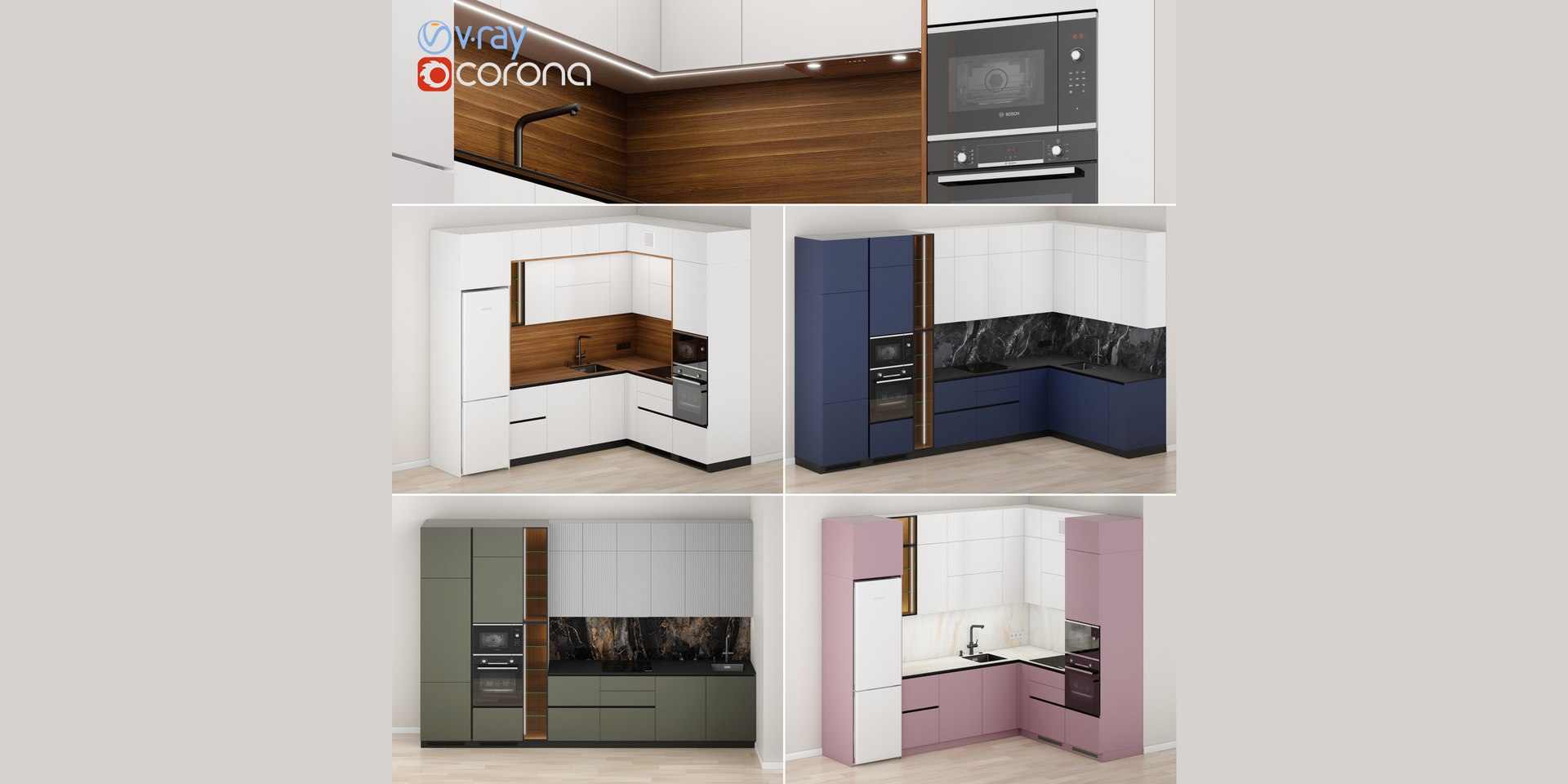 3D Kitchen Set 1 Model - TurboSquid 2185457