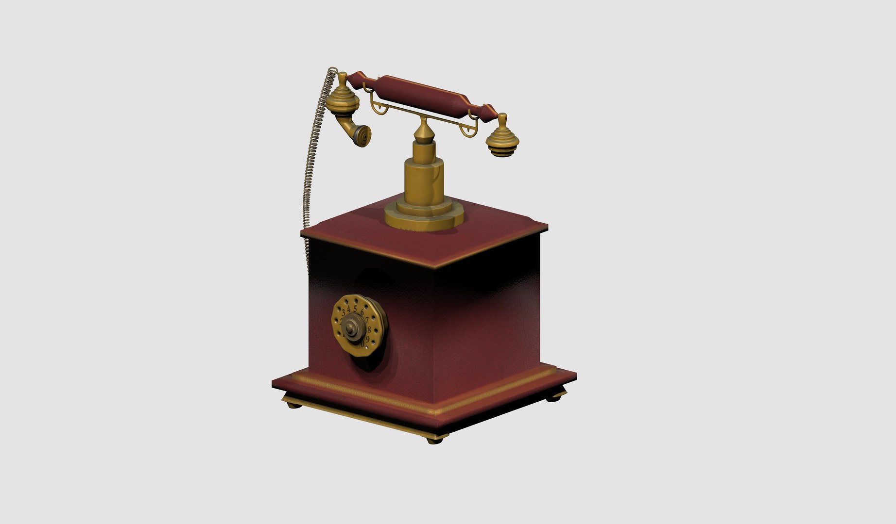 3D Nostalgic Telephone Model - TurboSquid 2208874